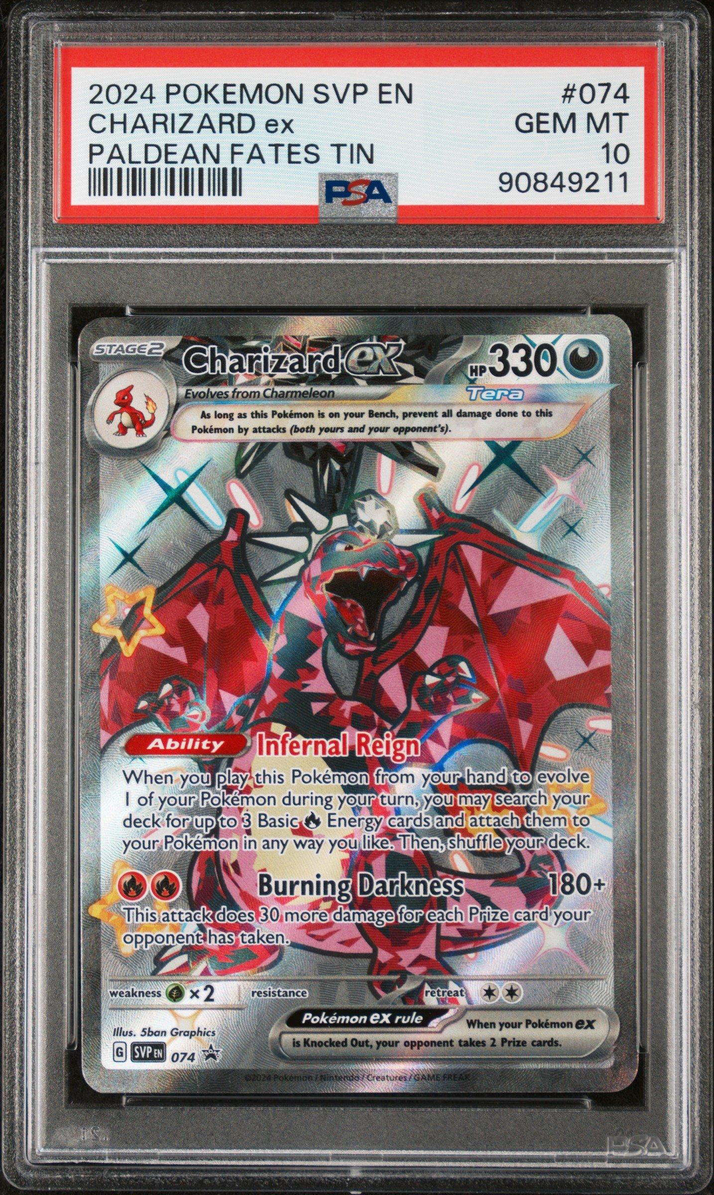 2024 Pokemon Svp En-sv Black Star Promo 074 Charizard Ex Paldean Fates ...