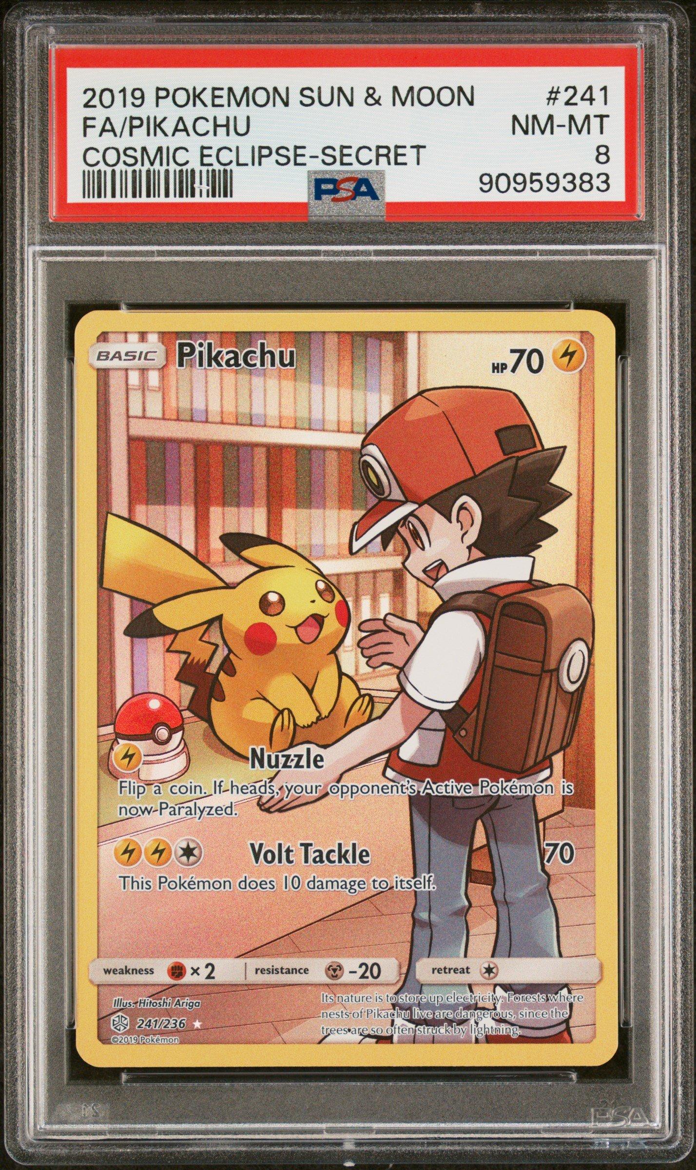 2019 Pokemon Sun & Moon Cosmic Eclipse 241 Fa/pikachu PSA 8 | GameStop
