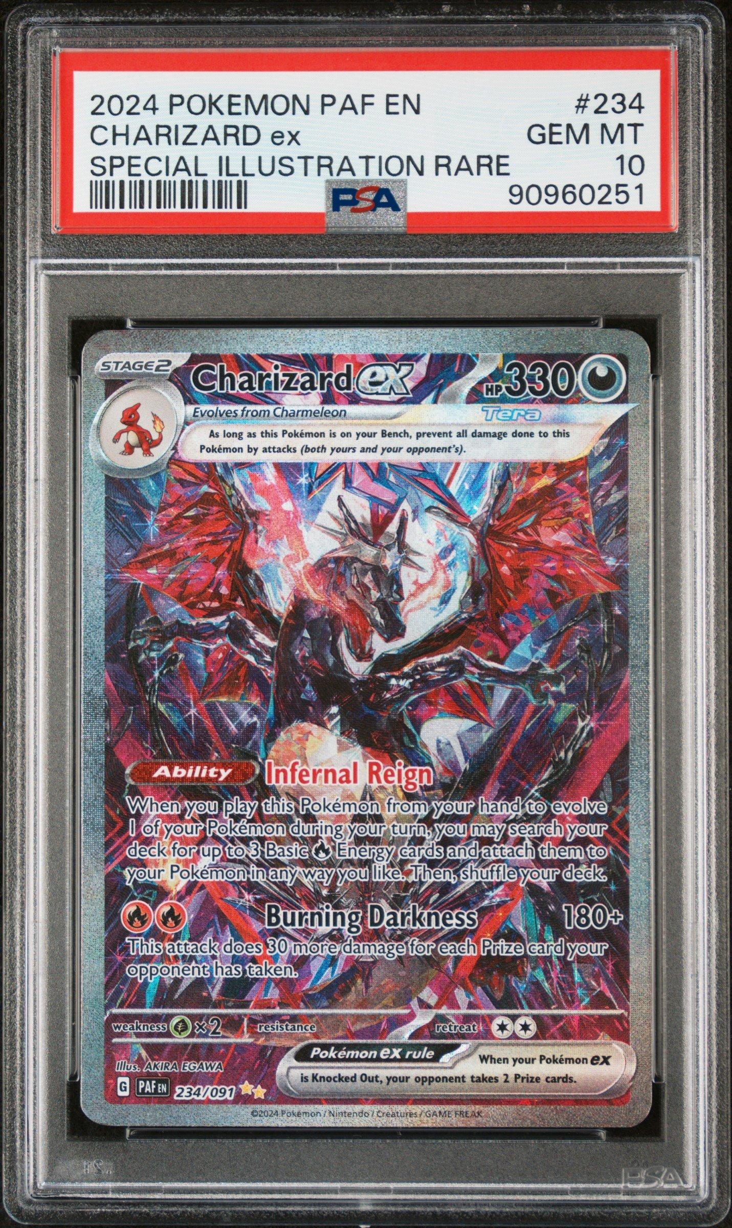 2024 Pokemon Paf En-paldean Fates 234 Charizard Ex Special Illustration ...