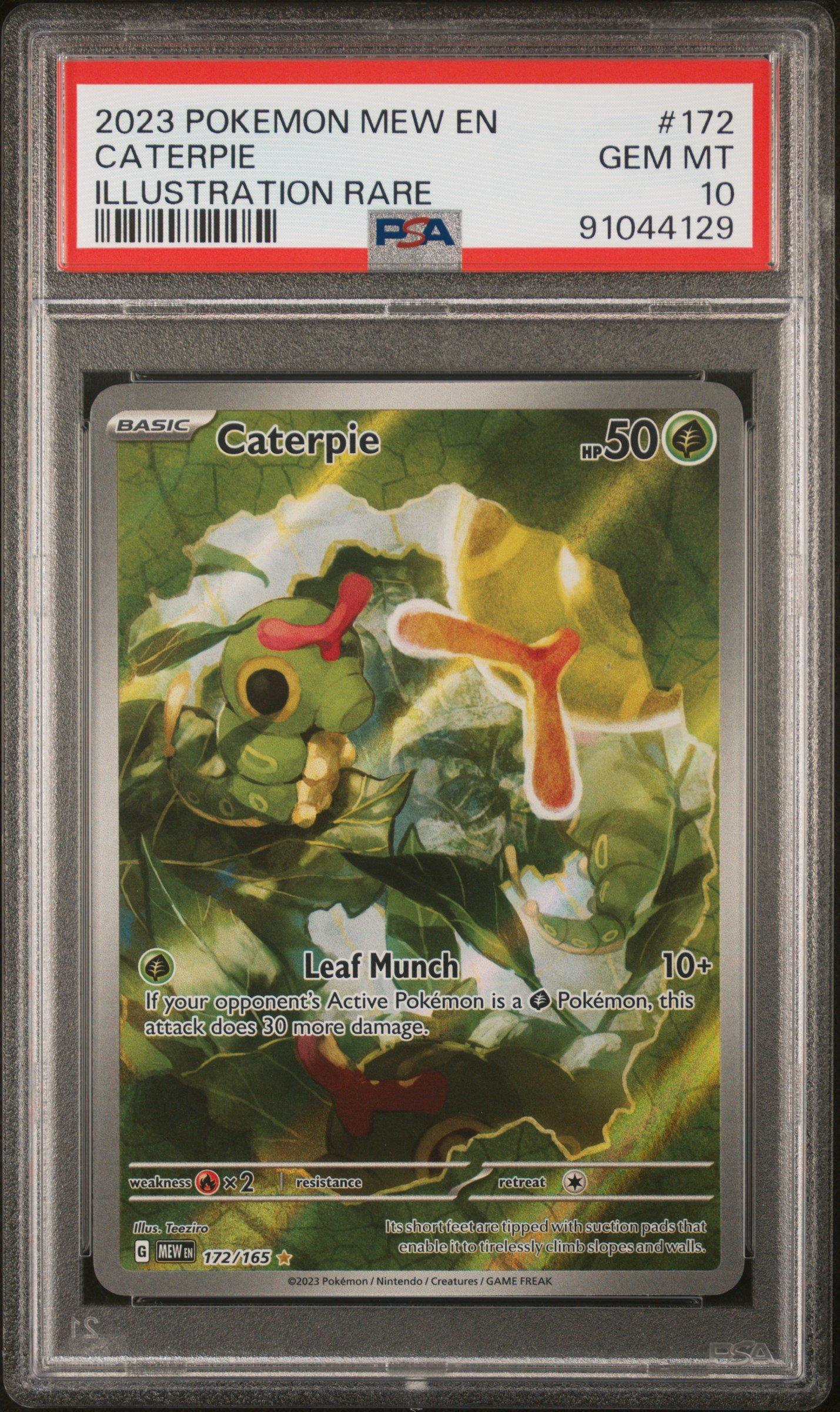 2023 Pokemon Mew En-151 172 Caterpie Illustration Rare PSA 10 | GameStop
