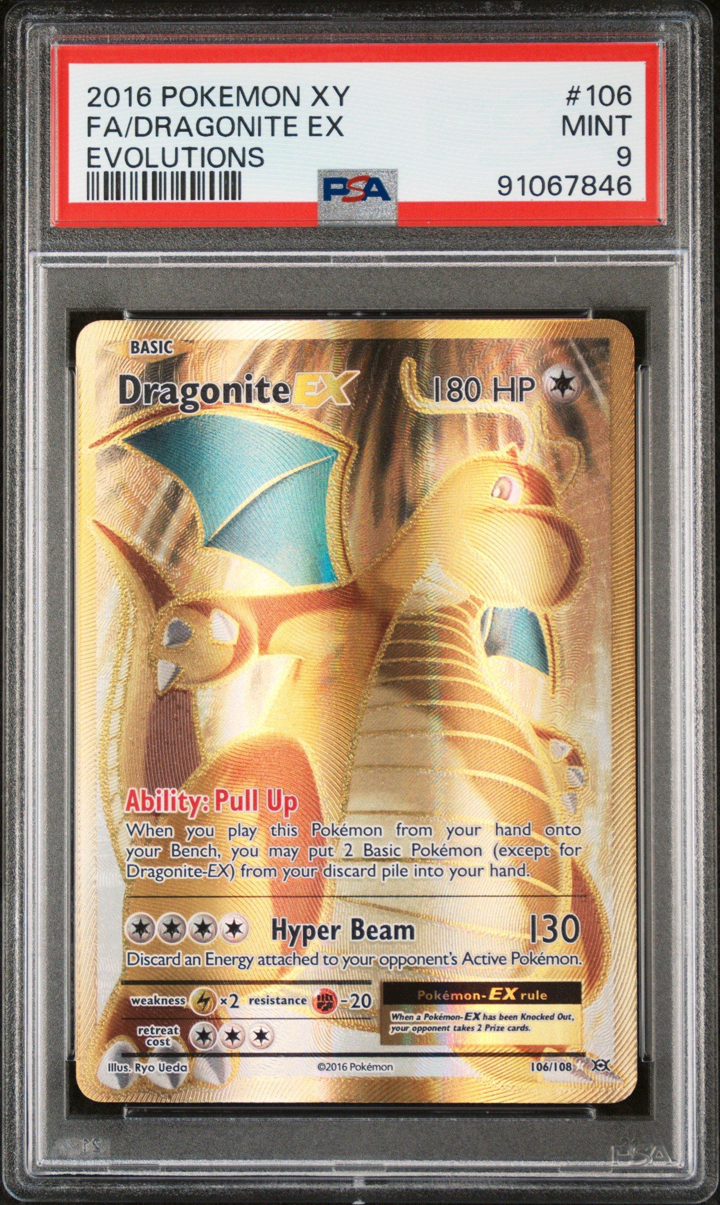 2016 Pokemon Xy Evolutions 106 Full Art/dragonite Ex PSA 9 | GameStop