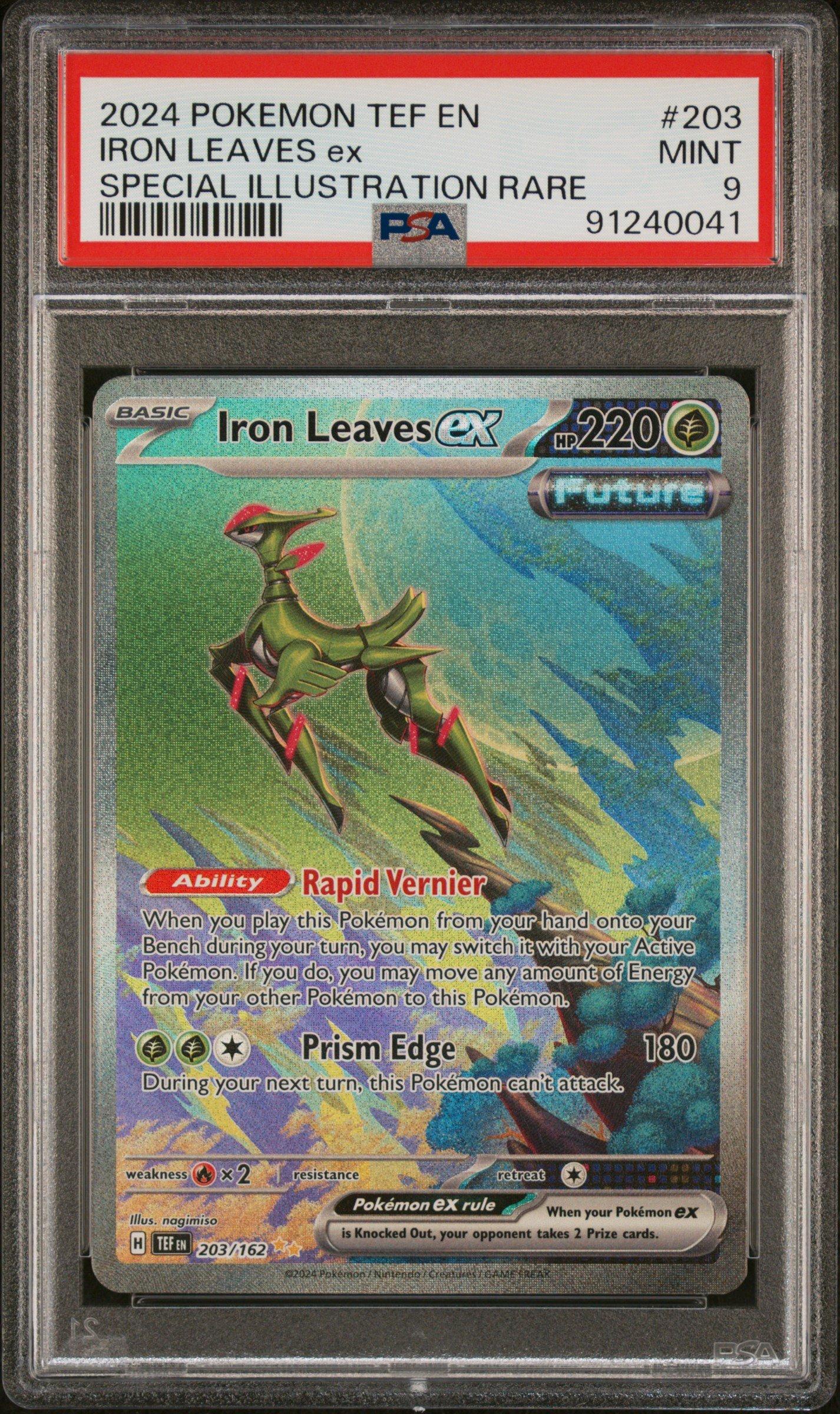 2024 Pokemon Tef En-temporal Forces 203 Iron Leaves Ex PSA 9 | GameStop