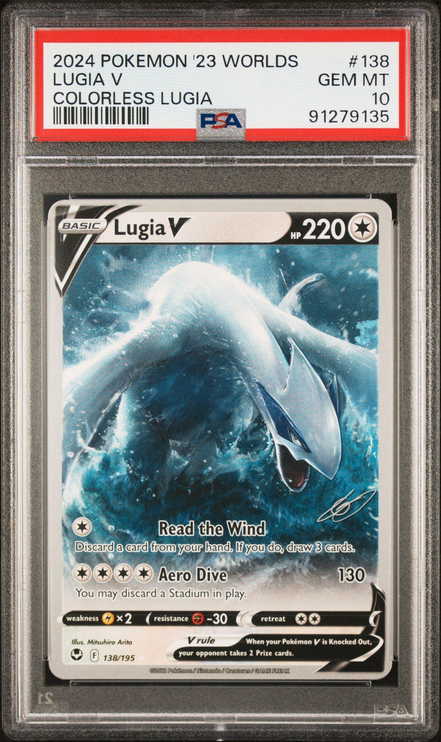 2024 Pokemon 2023 World Championship Deck: Colorless Lugia 138 Lugia V ...
