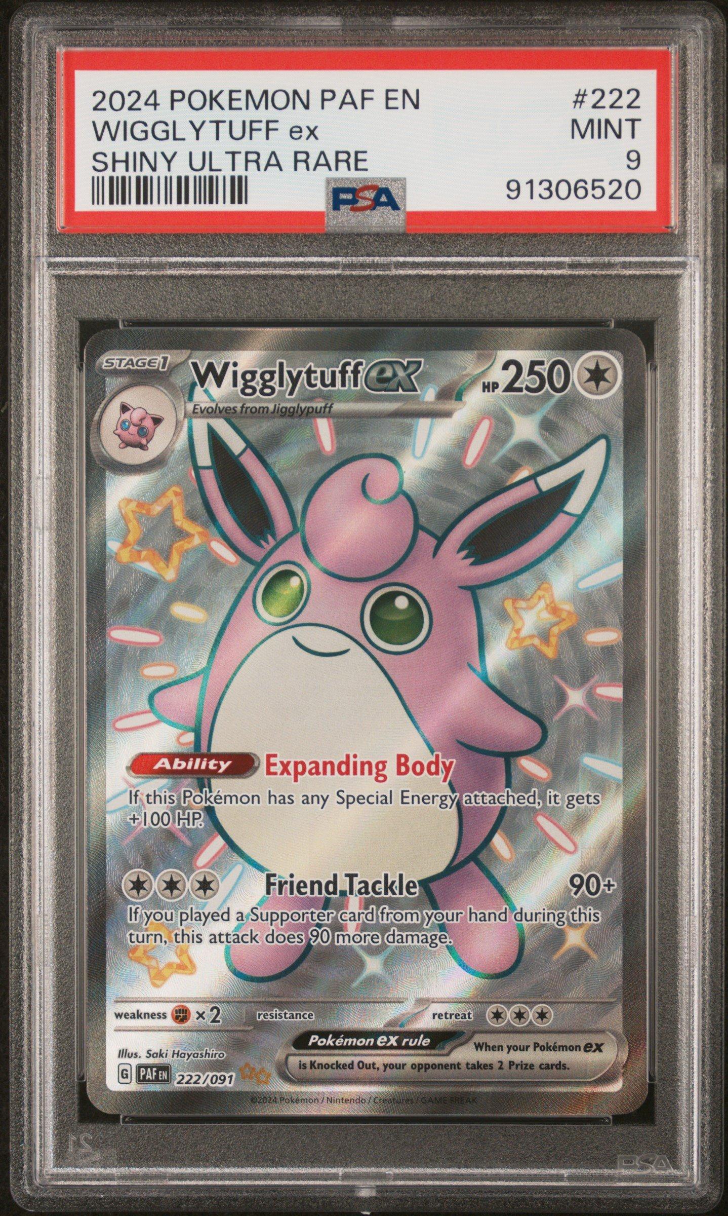 2024 Pokemon Paf En-paldean Fates 222 Wigglytuff Ex Shiny Ultra Rare ...