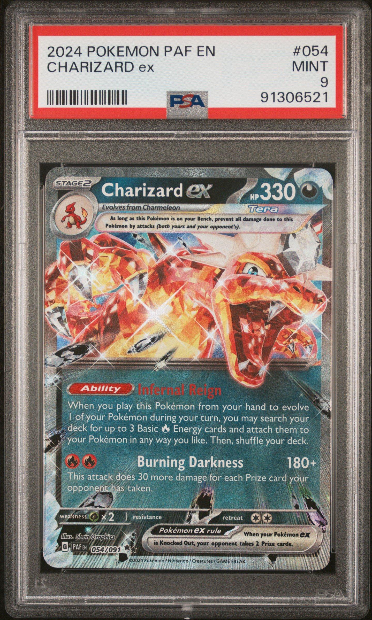 2024 Pokemon Paf En-paldean Fates 054 Charizard Ex PSA 9 | GameStop