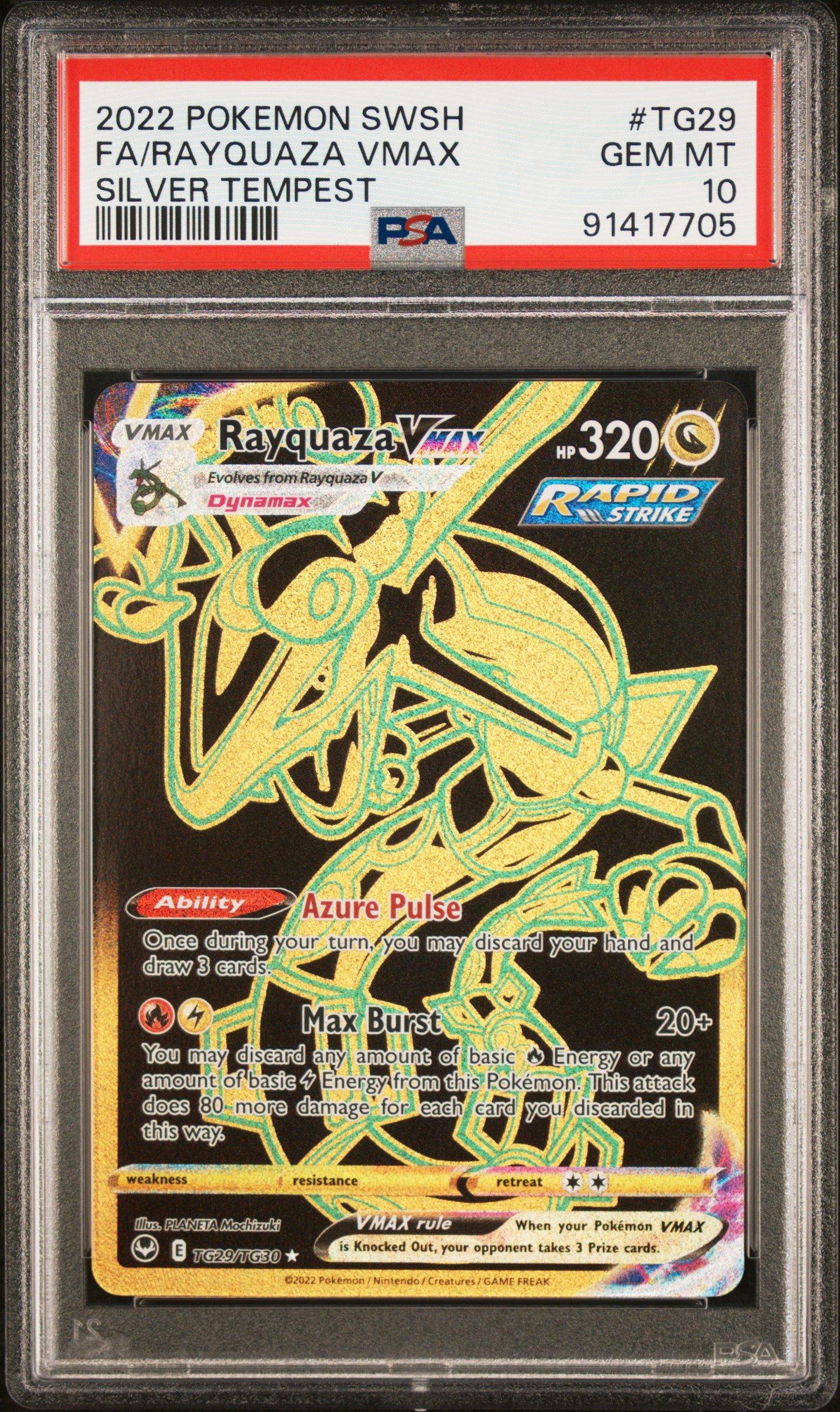 2022 Pokemon Sword & Shield Silver Tempest Tg29 Full Art/rayquaza Vmax ...