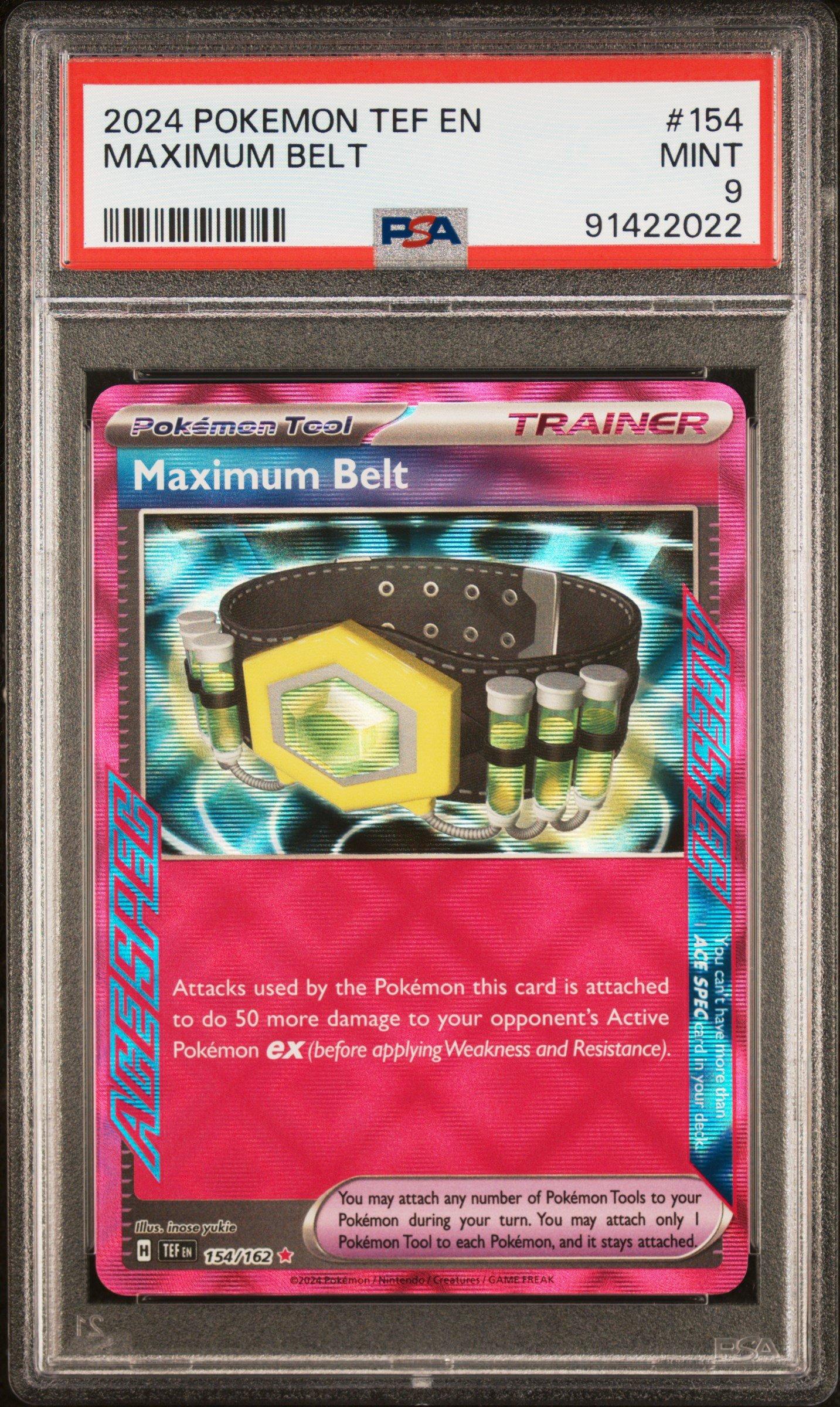 2024 Pokemon Tef En-temporal Forces 154 Maximum Belt PSA 9 | GameStop