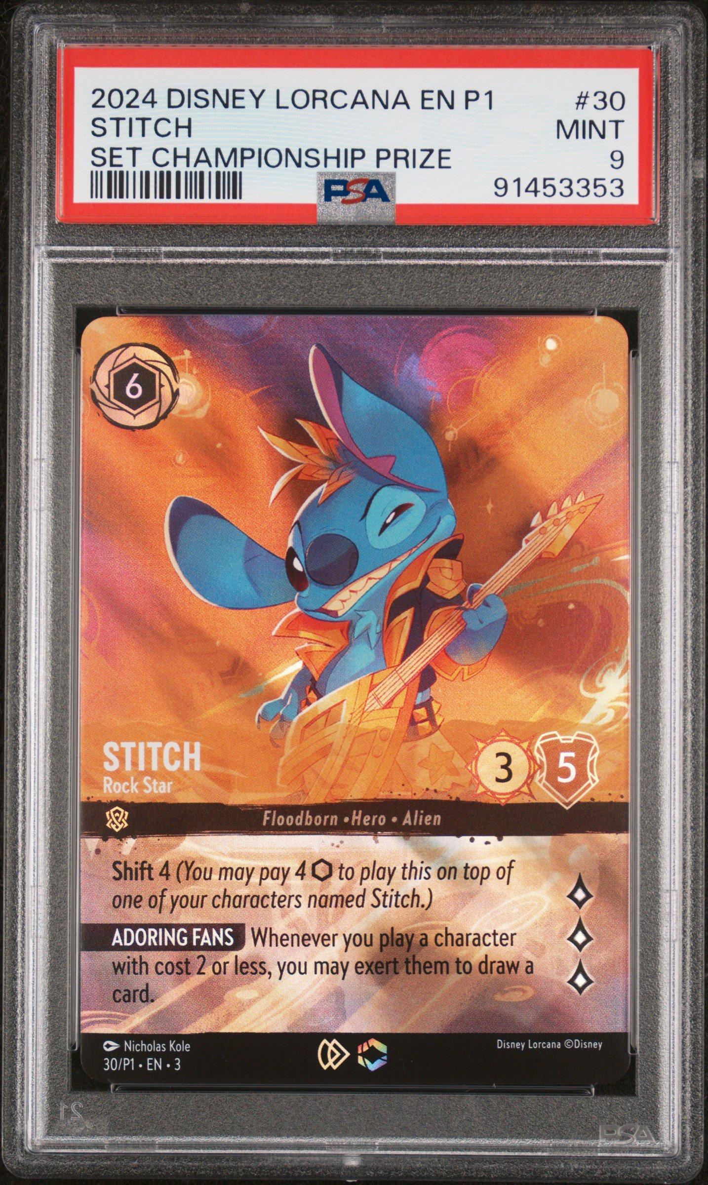 2024 Disney Lorcana En P1-promo 30 Stitch - Rock Star Into The Inklands ...