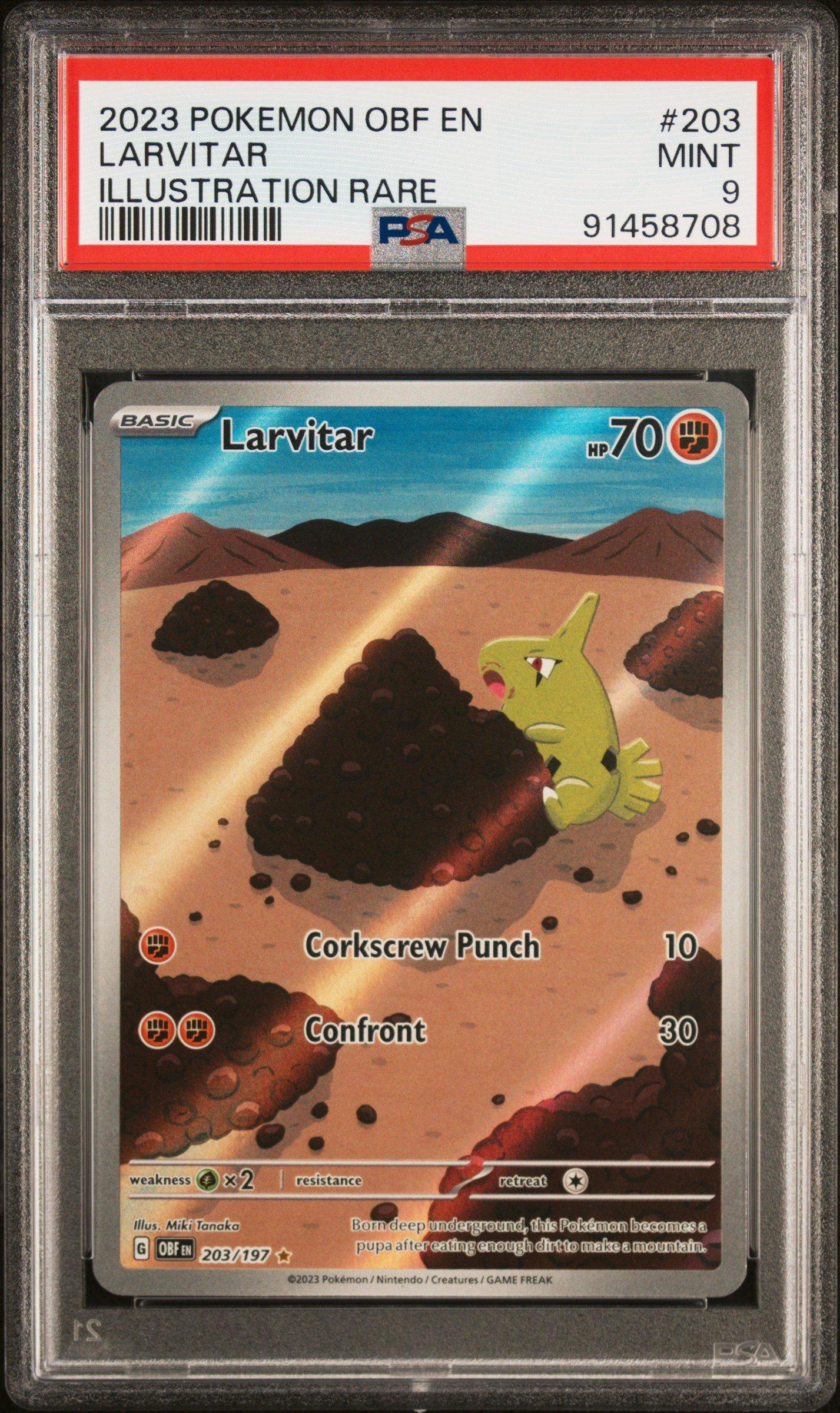 2023 Pokemon Obf En-obsidian Flames 203 Larvitar PSA 9 | GameStop