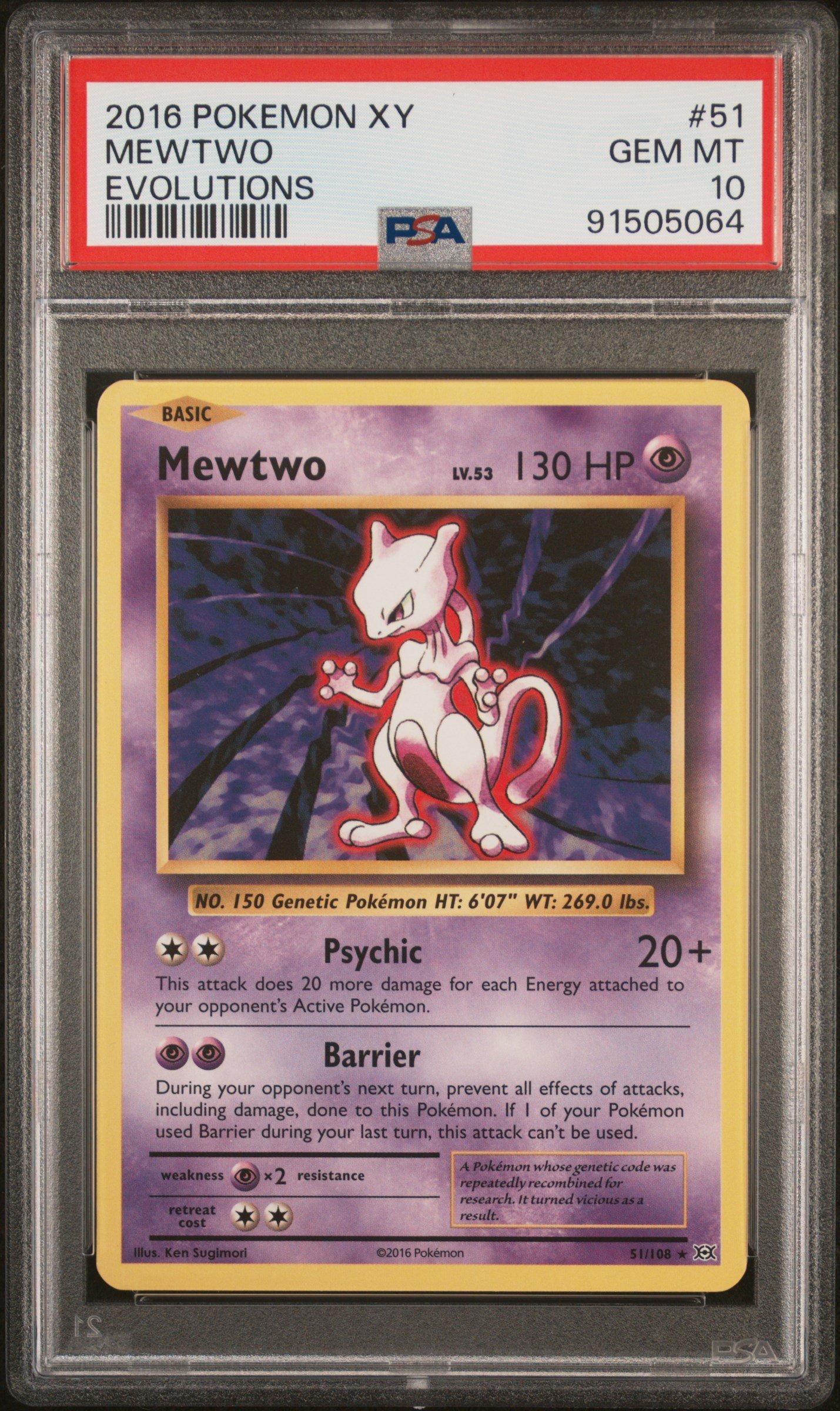 2016 Pokemon Xy Evolutions 51 Mewtwo PSA 10 | GameStop