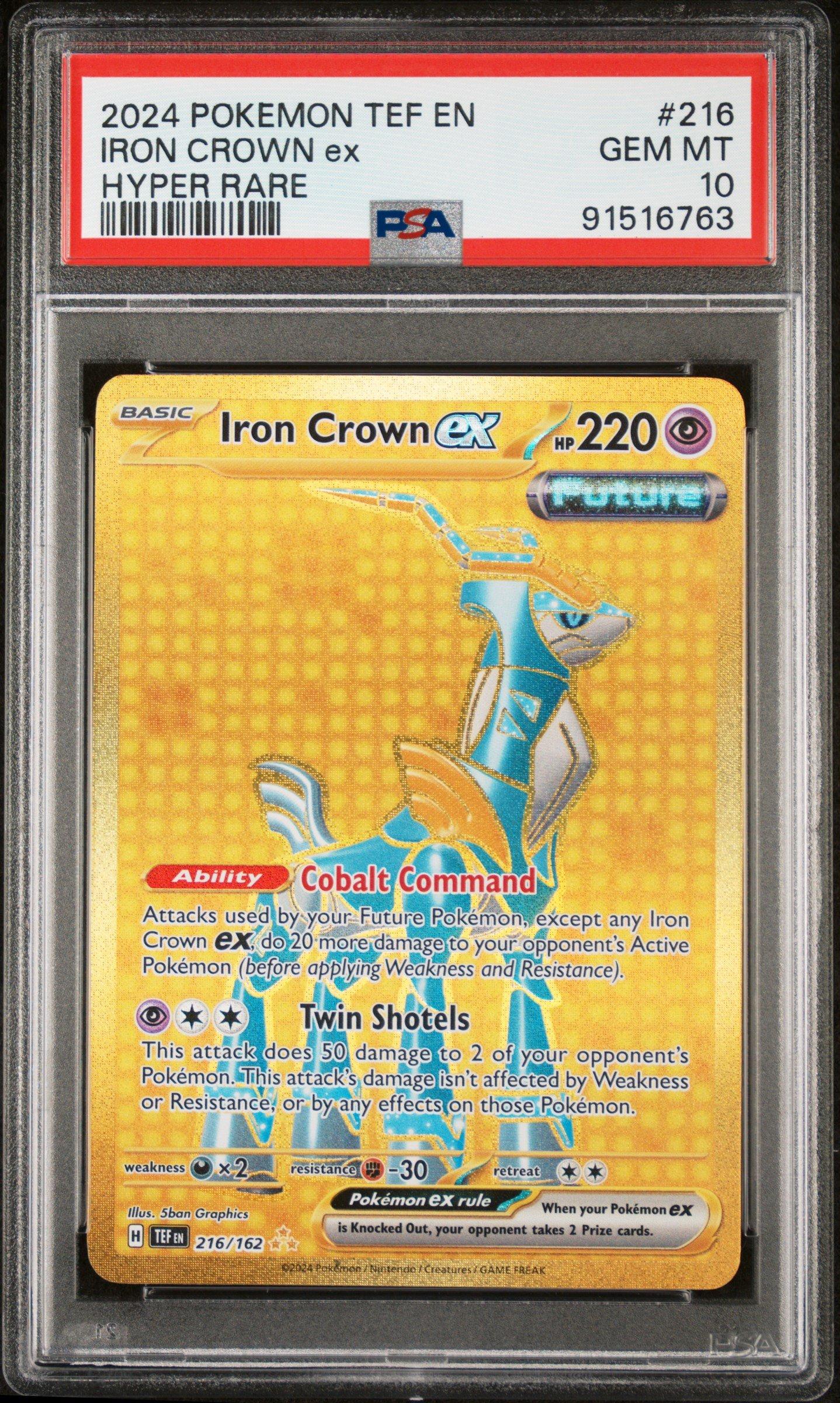 2024 Pokemon Tef En-temporal Forces 216 Iron Crown Ex PSA 10 | GameStop
