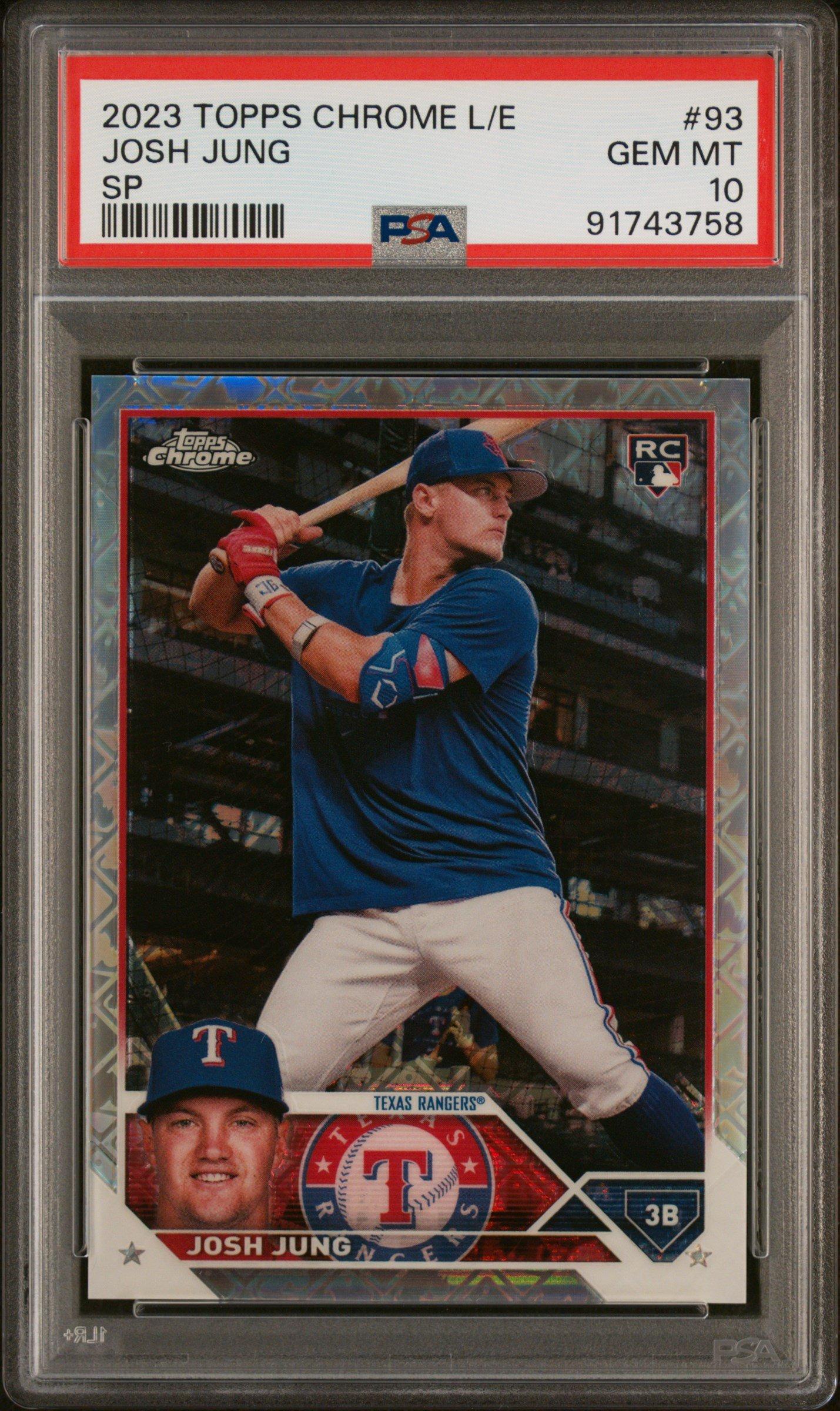 2023 Topps Chrome Logofractor Edition 93 Josh Jung Sp PSA 10 | GameStop