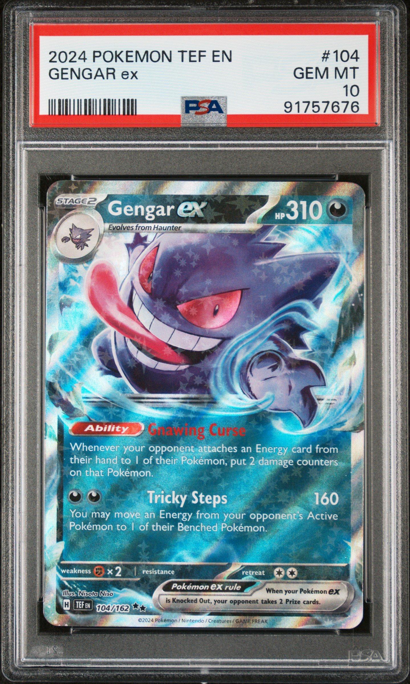 2024 Pokemon Tef En-temporal Forces 104 Gengar Ex PSA 10 | GameStop