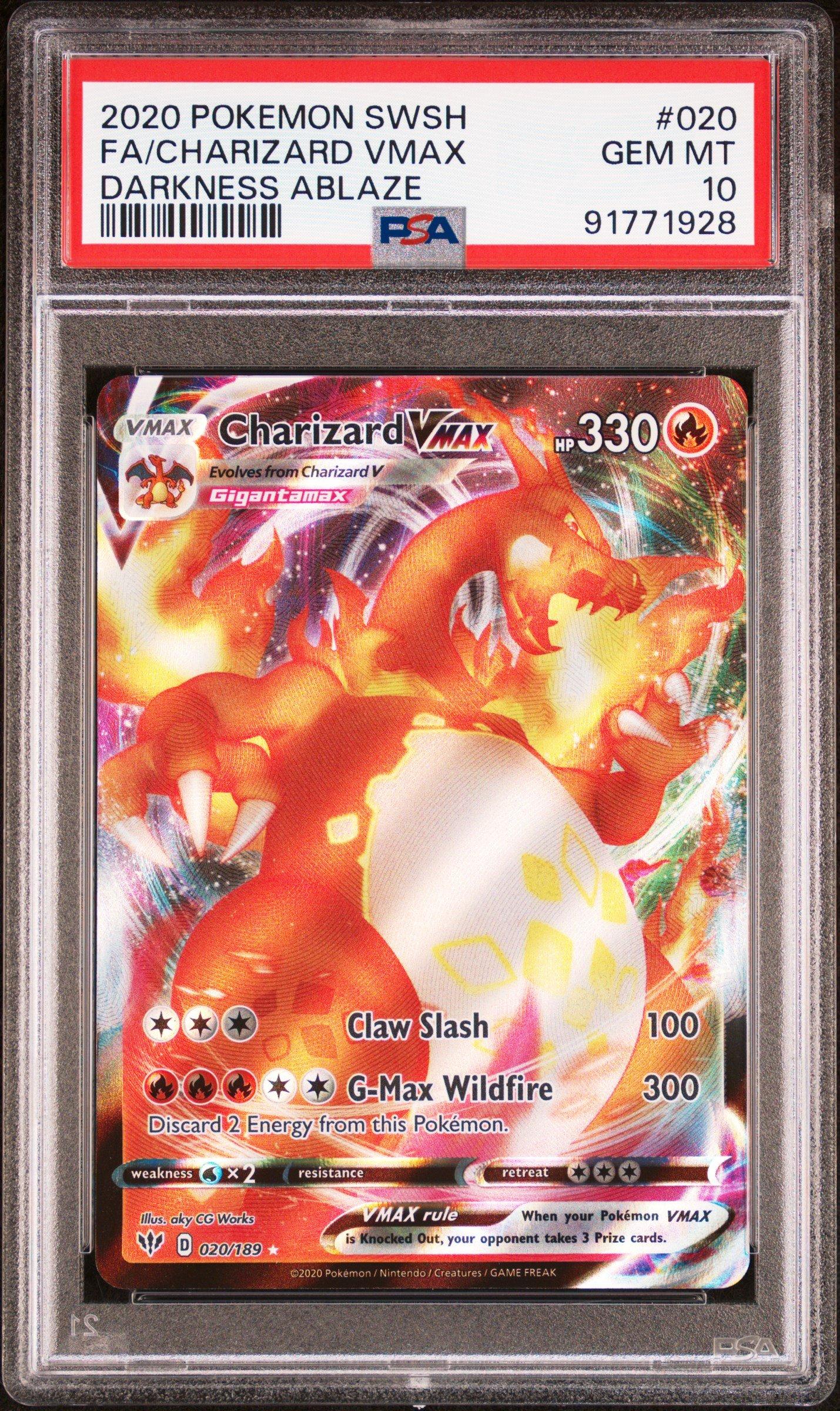2020 Pokemon Sword & Shield Darkness Ablaze 020 Full Art/charizard Vmax ...
