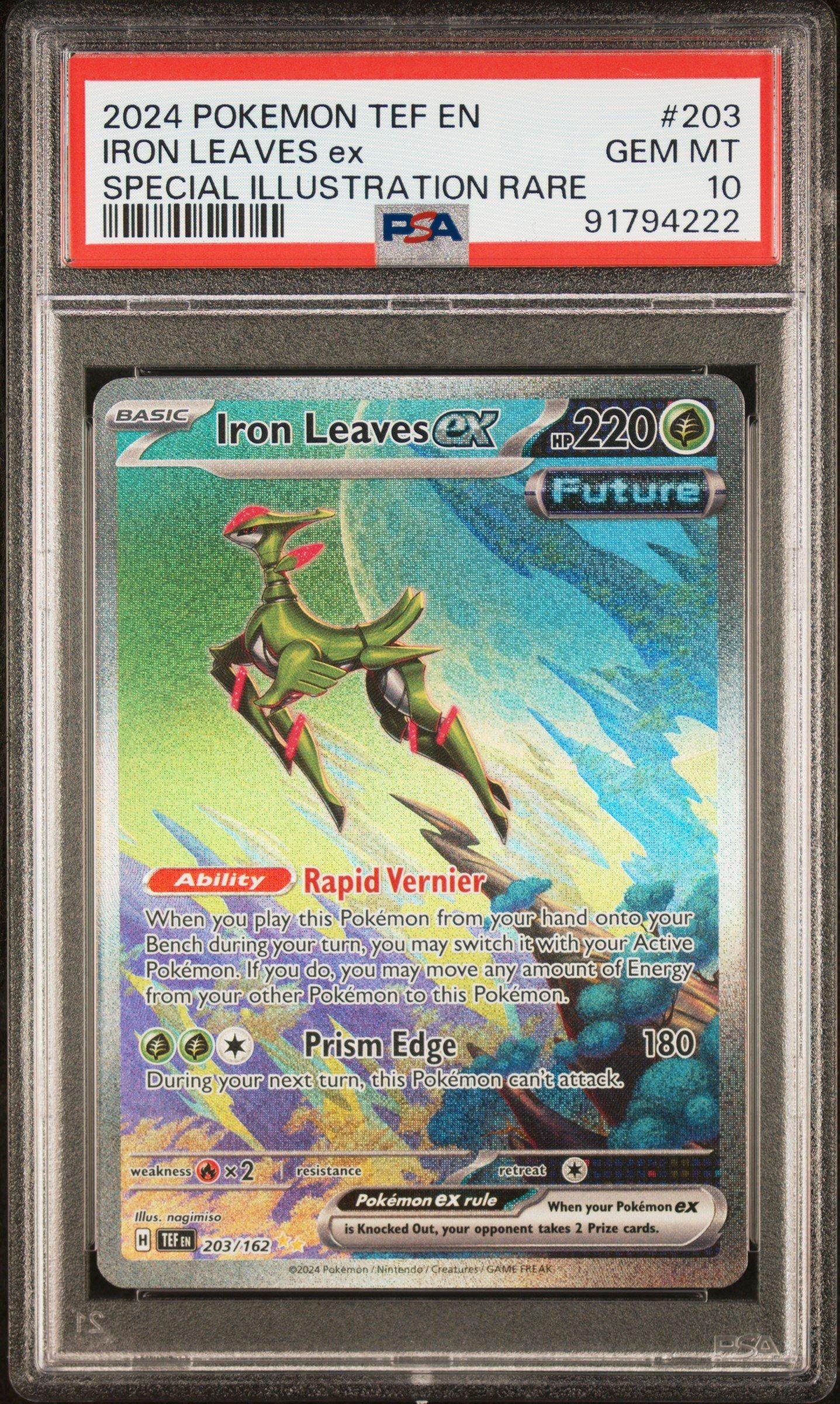 2024 Pokemon Tef En-temporal Forces 203 Iron Leaves Ex Special ...