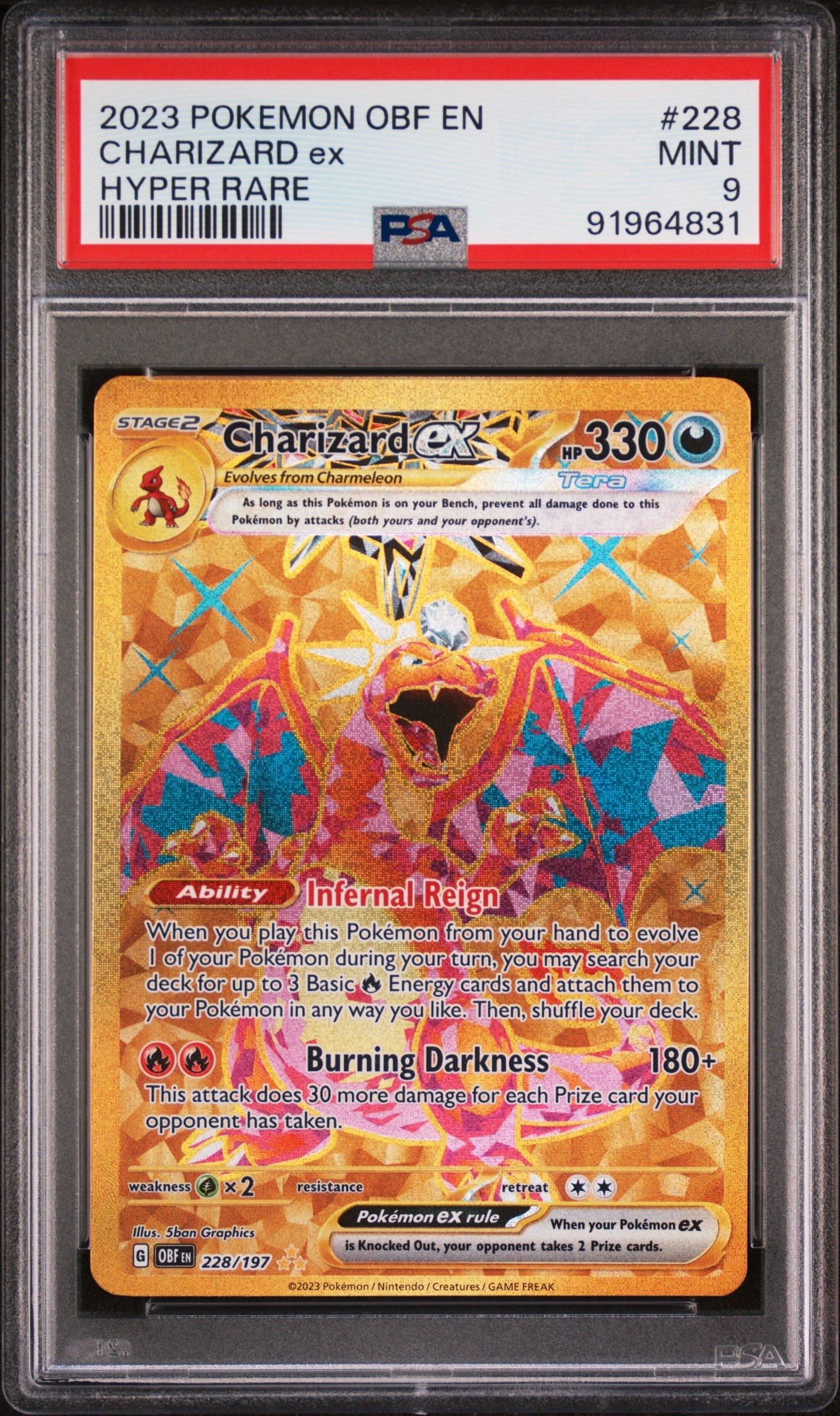 2023 Pokemon Obf En-obsidian Flames 228 Charizard Ex Hyper Rare PSA 9 ...