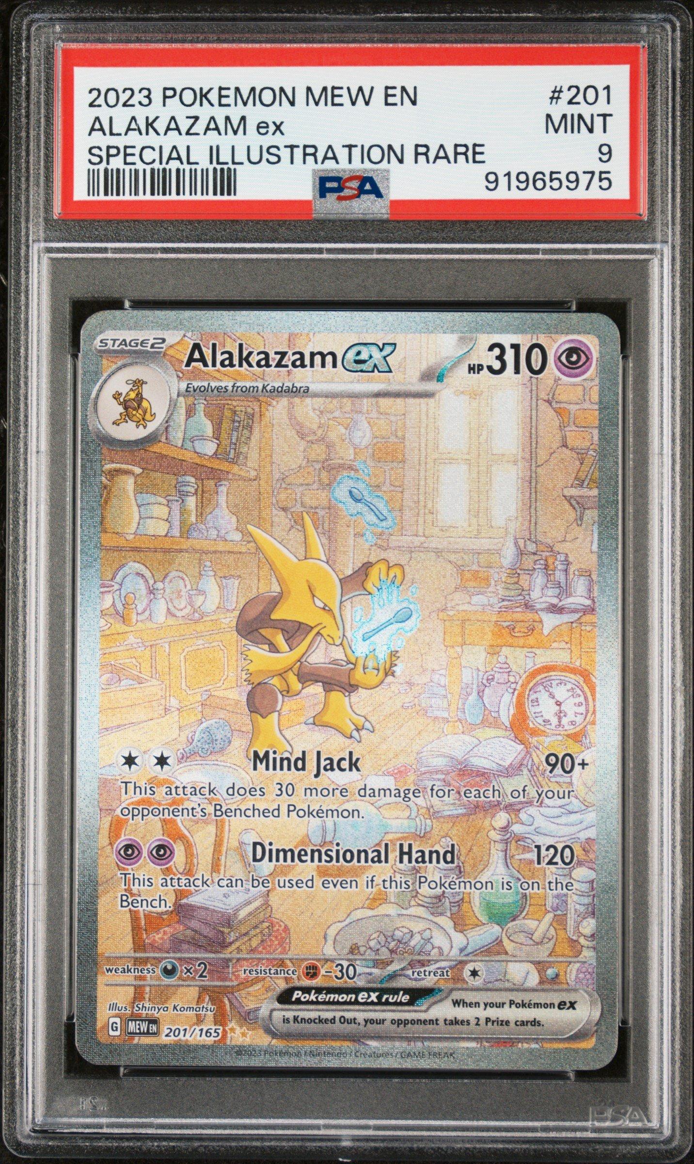 2023 Pokemon Mew En-151 201 Alakazam Ex Special Illustration Rare PSA 9 ...