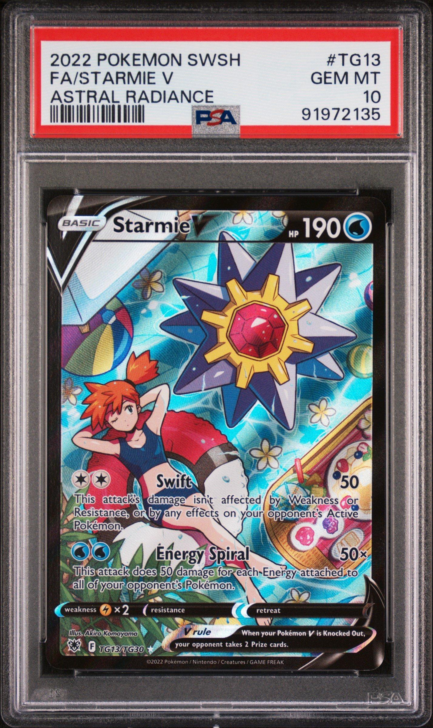 2022 Pokemon Sword & Shield Astral Radiance Tg13 Full Art/starmie V PSA 10 | GameStop