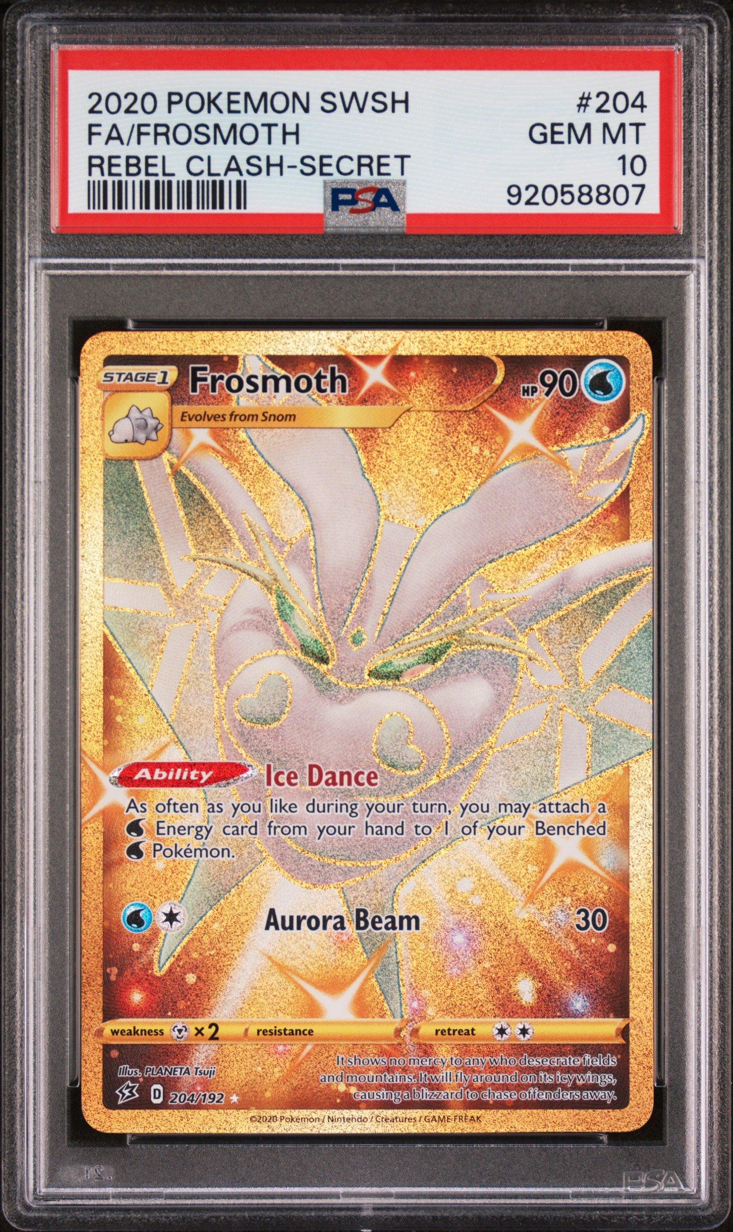 2020 Pokemon Sword & Shield Rebel Clash 204 Full Art/frosmoth Secret ...