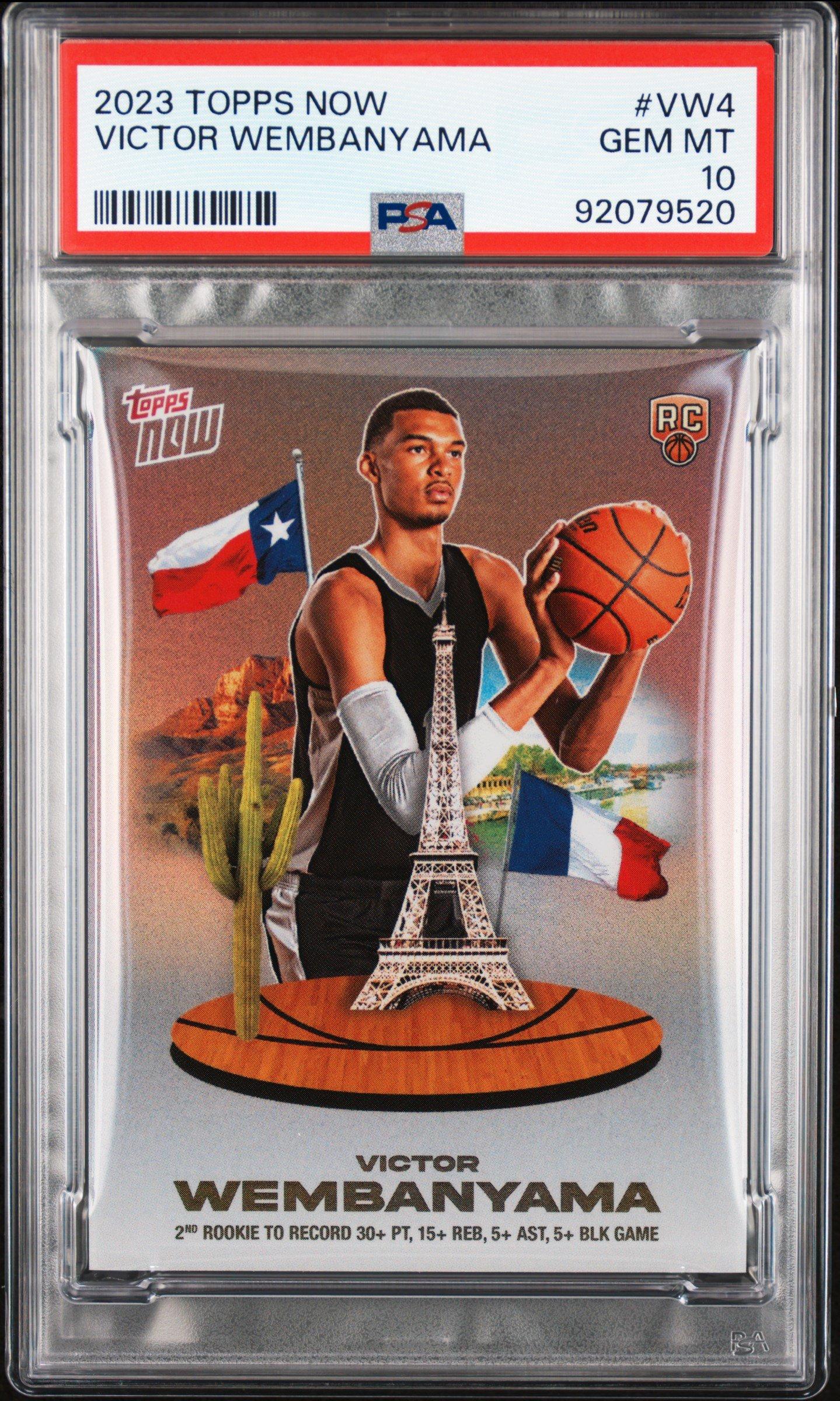 2023 Topps Now Vw4 Victor Wembanyama PSA 10 | GameStop