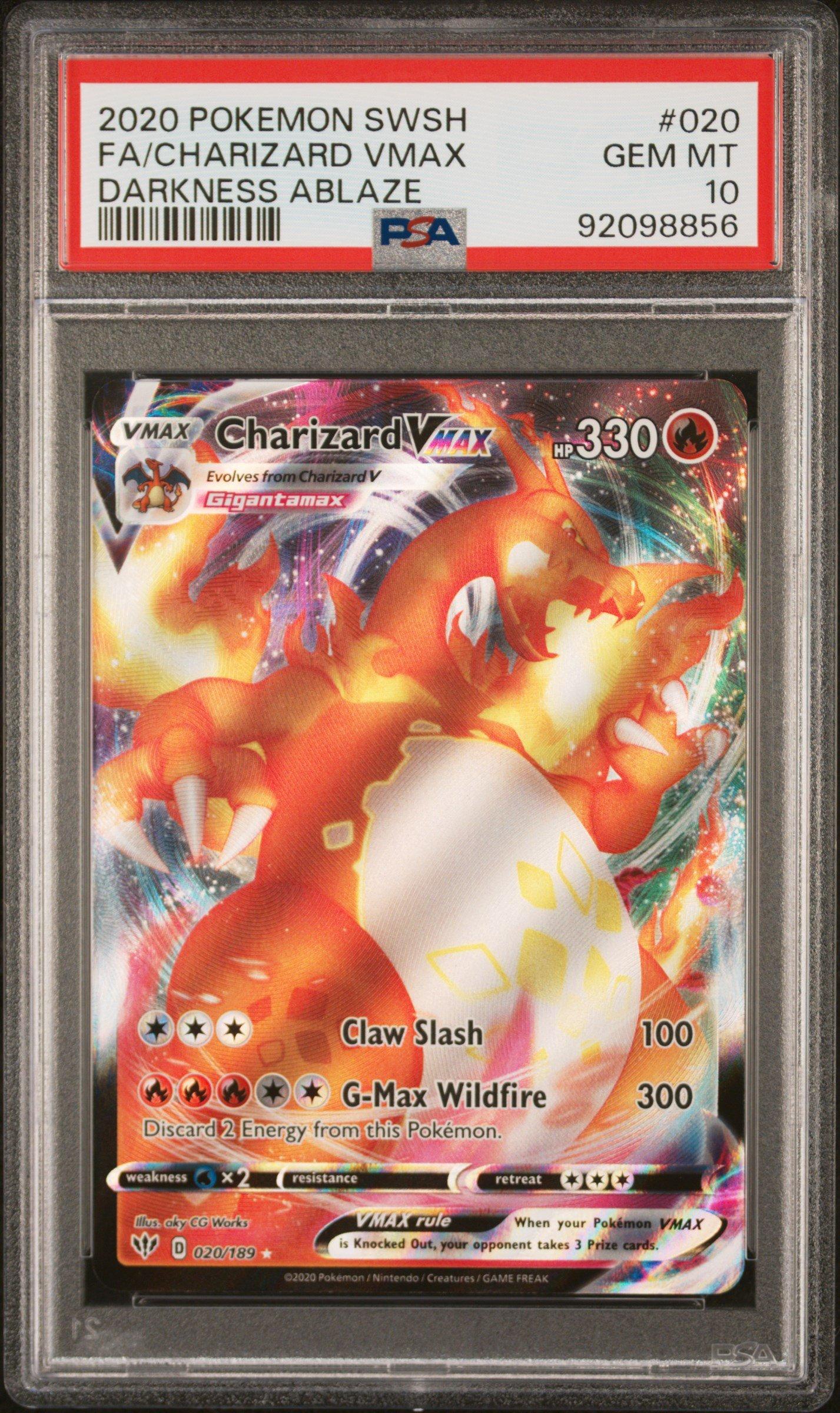 2020 Pokemon Sword & Shield Darkness Ablaze 020 Fa/charizard Vmax PSA 10 | GameStop