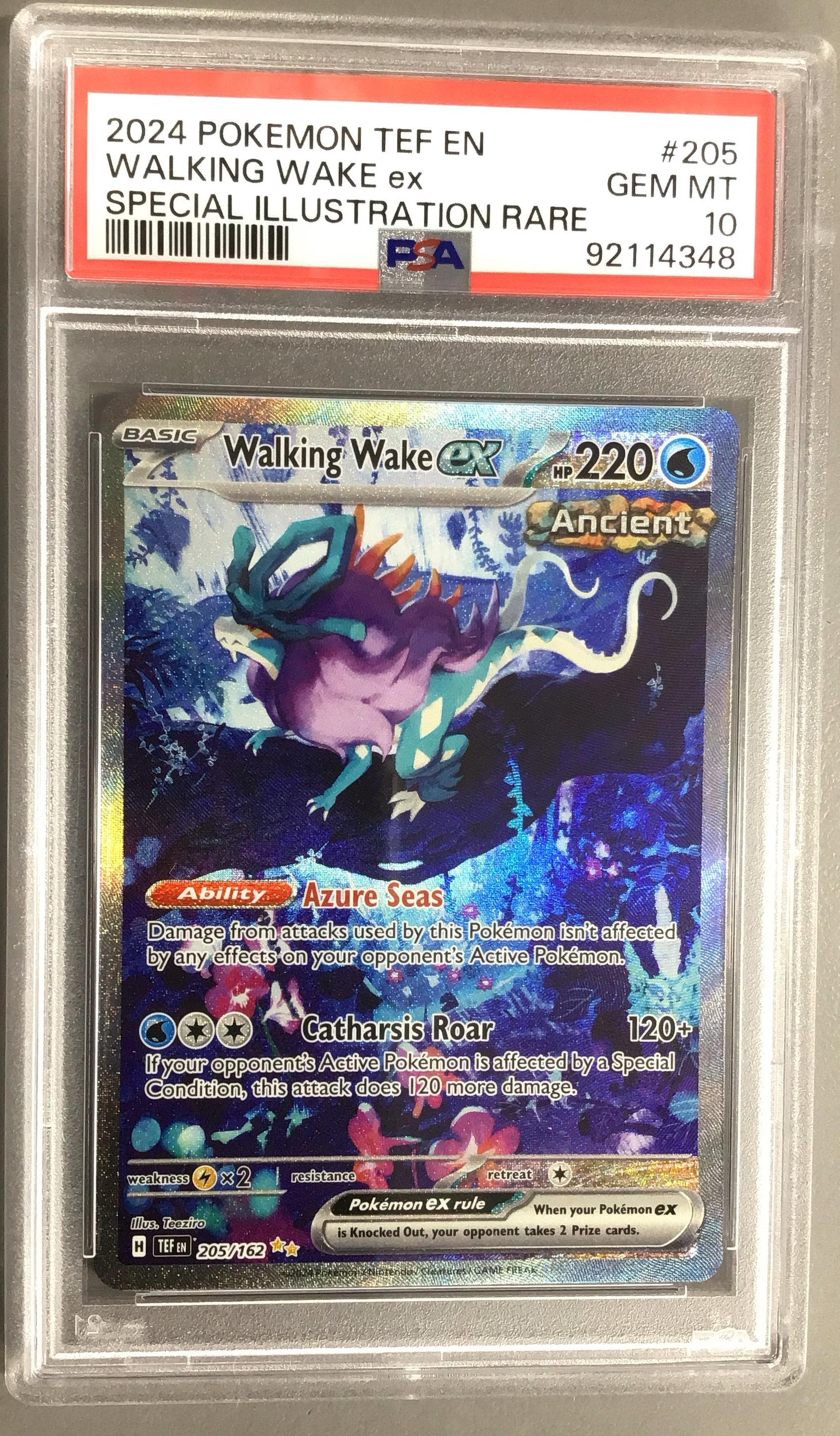 2024 Pokemon Tef En-temporal Forces 205 Walking Wake Ex Special Illustration Rare PSA 10 | GameStop