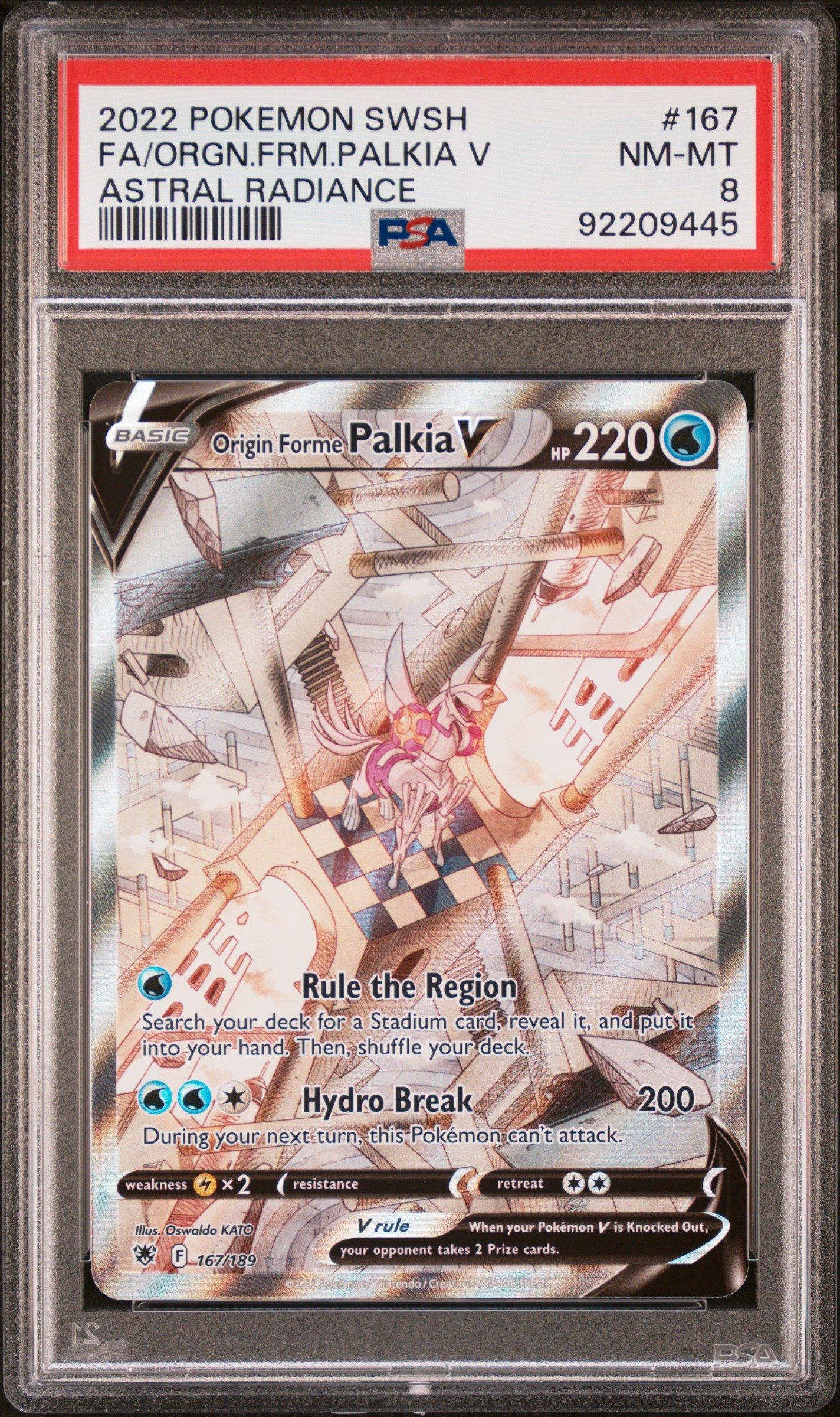 2022 Pokemon Sword & Shield Astral Radiance 167 Full Art/origin Forme Palkia V PSA 8 | GameStop