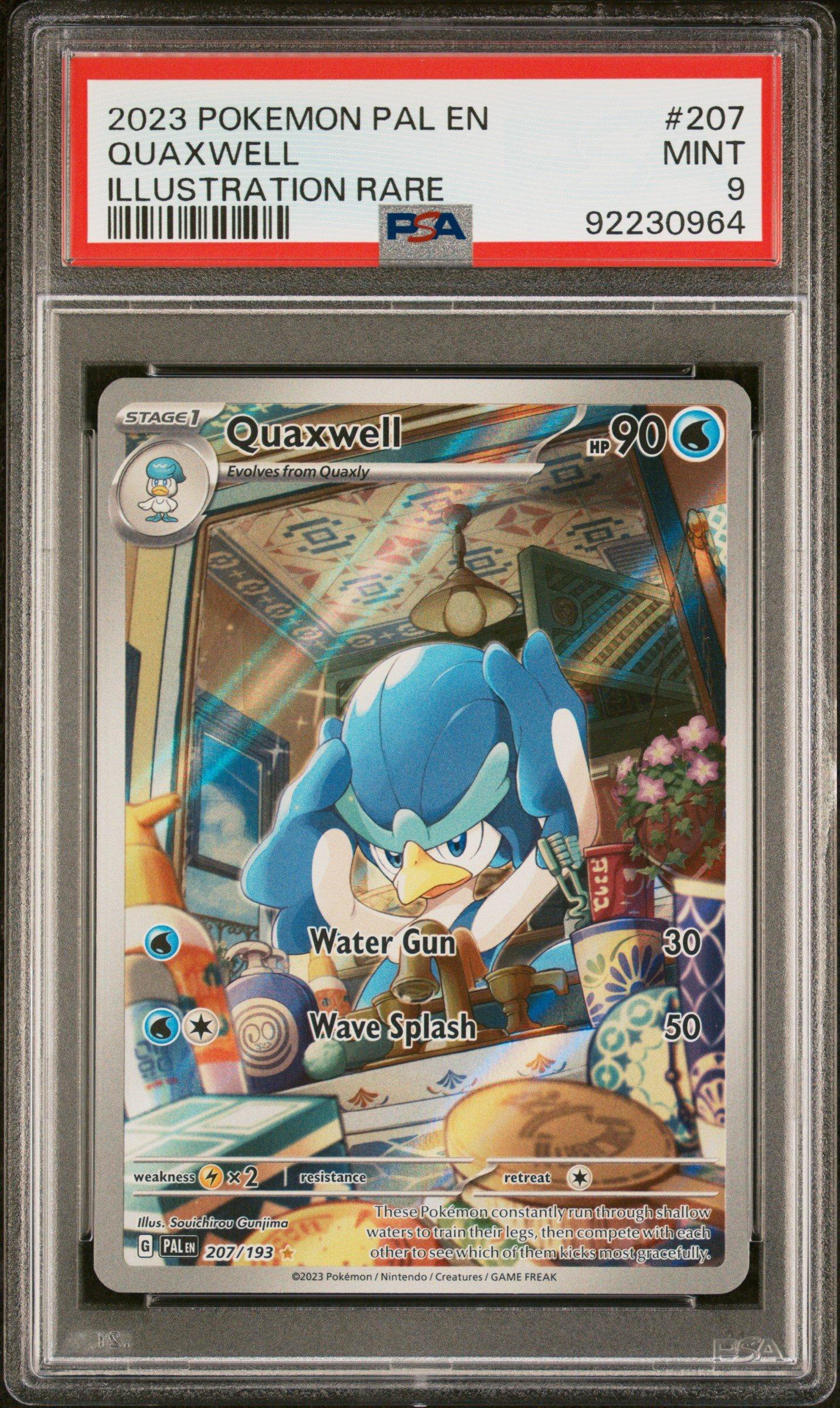 2023 Pokemon Pal En-paldea Evolved 207 Quaxwell Illustration Rare PSA 9 ...