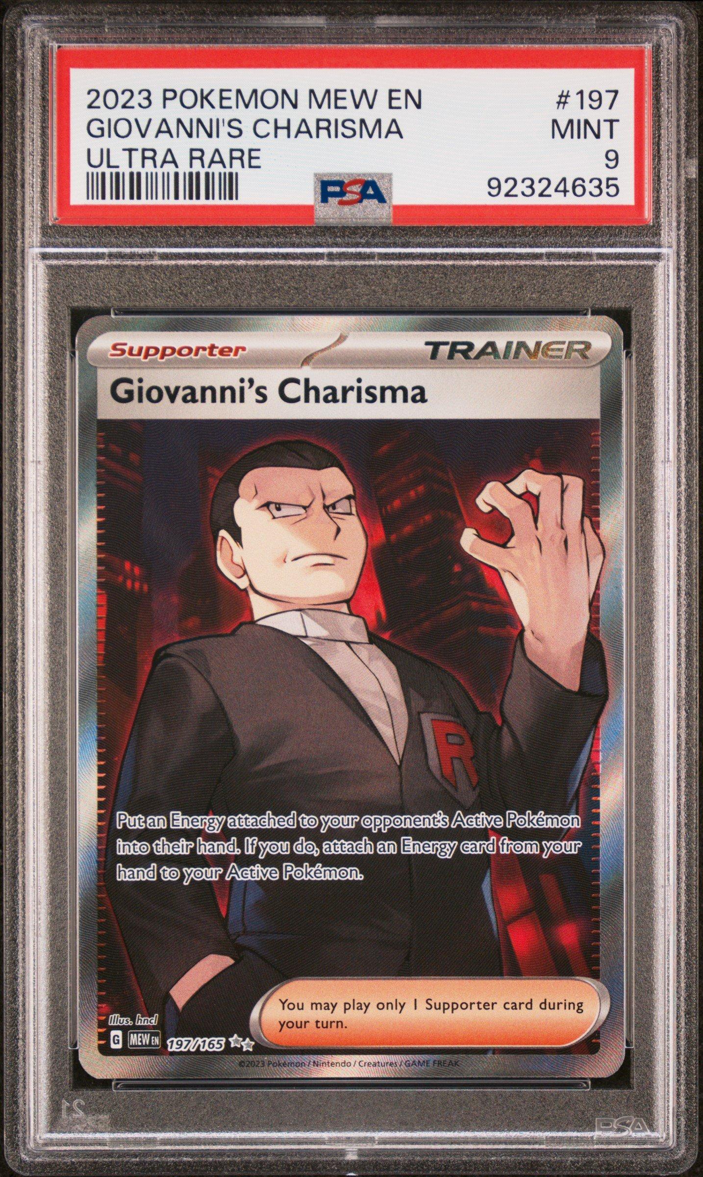 2023 Pokemon Mew En-151 197 Giovanni's Charisma Ultra Rare PSA 9 | GameStop