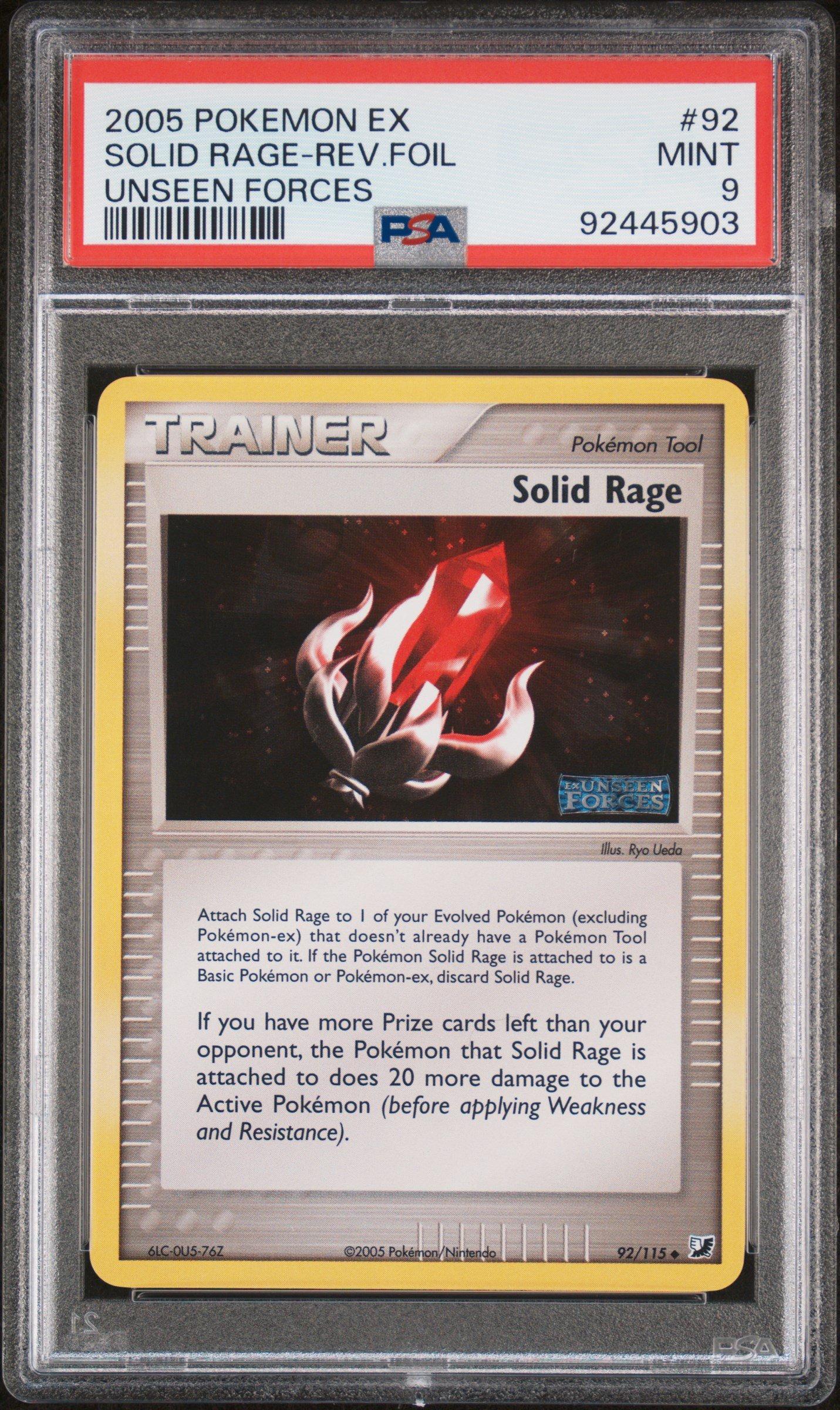 2005 Pokemon Ex Unseen Forces 92 Solid Rage-reverse Foil PSA 9 | GameStop