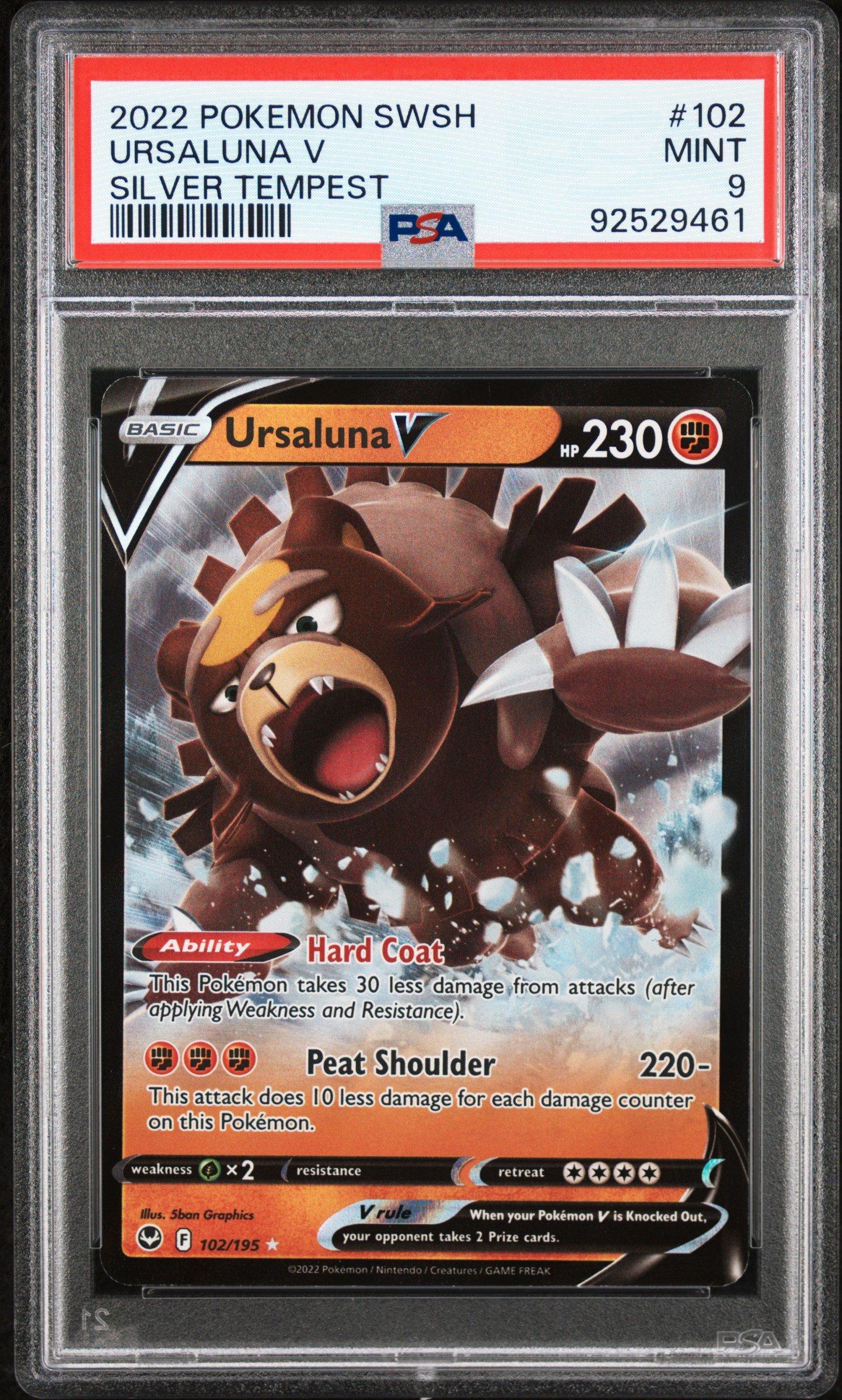 2022 Pokemon Sword & Shield Silver Tempest 102 Ursaluna V PSA 9 | GameStop