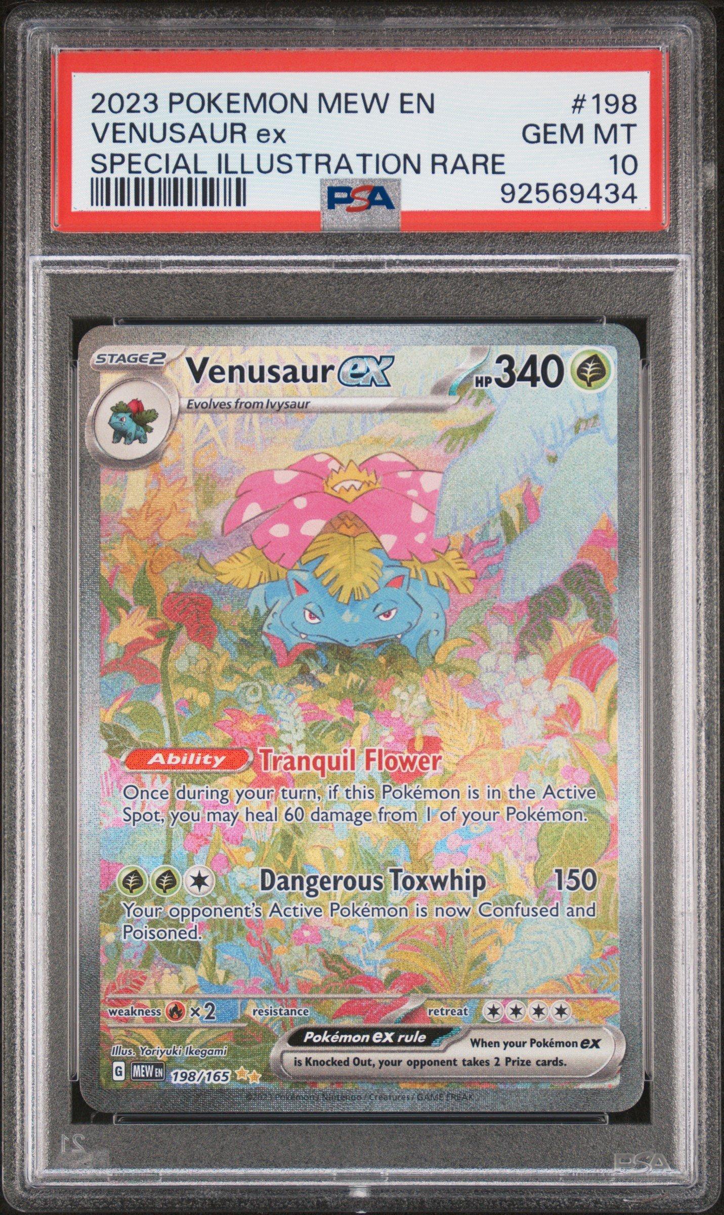 2023 Pokemon Mew En-151 198 Venusaur Ex Special Illustration Rare PSA ...