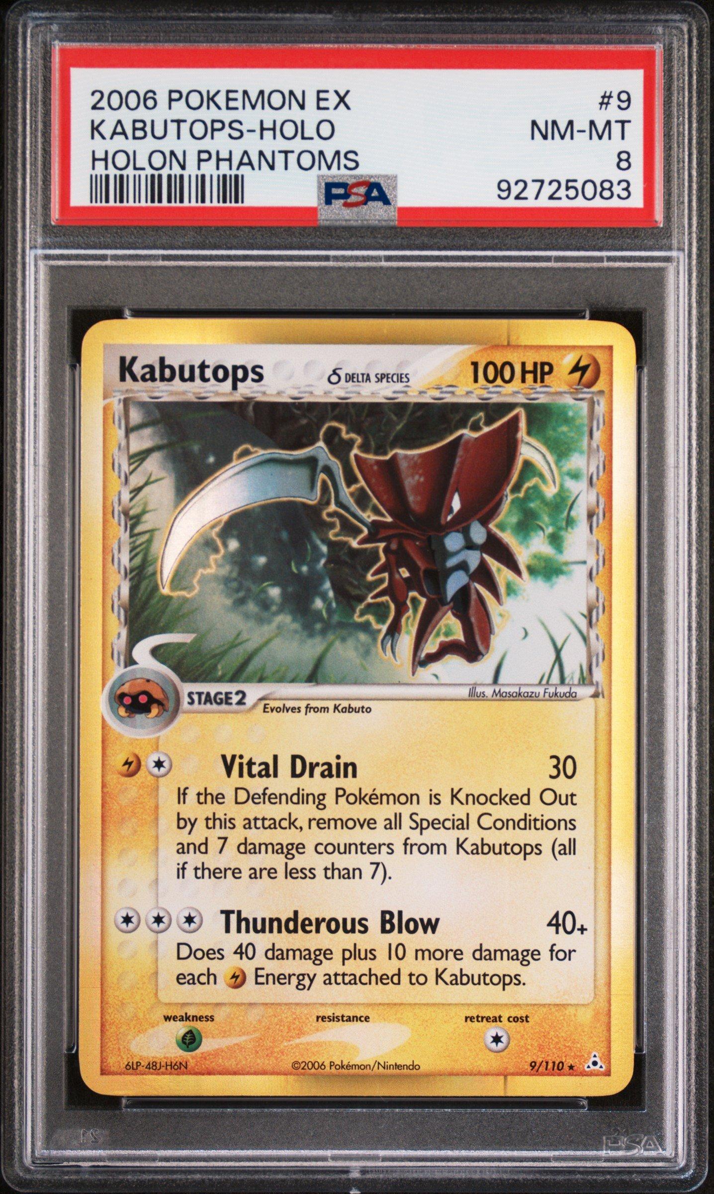 2006 Pokemon Ex Holon Phantoms 9 Kabutops-holo PSA 8 | GameStop