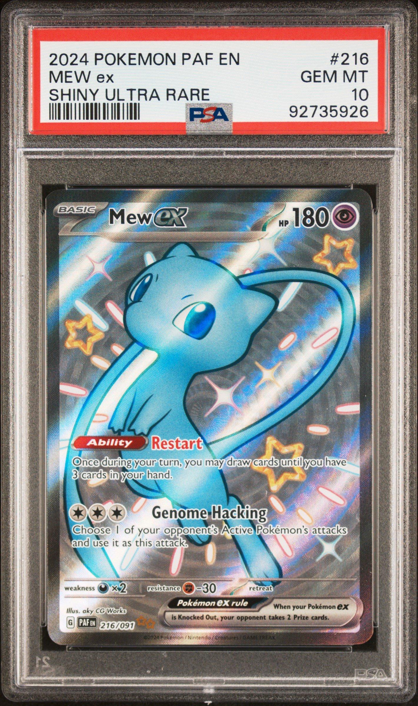 2024 Pokemon Paf En-paldean Fates 216 Mew Ex Shiny Ultra Rare PSA 10 ...