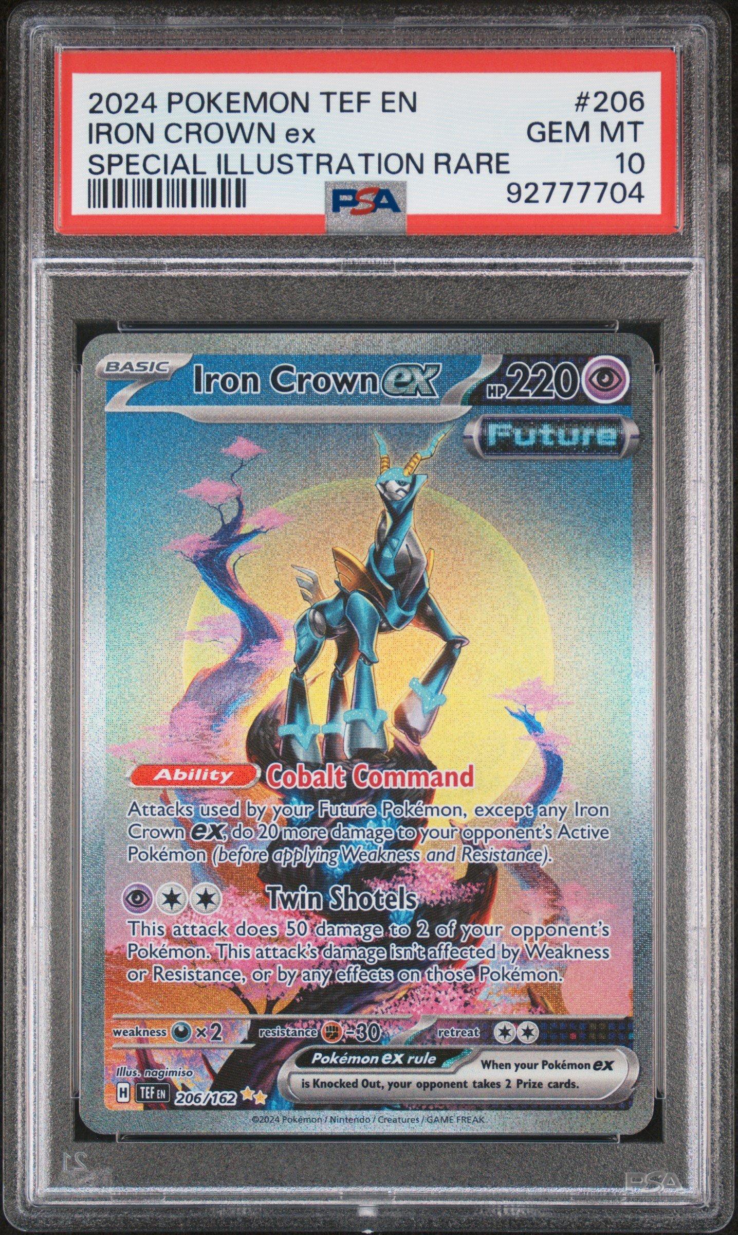 2024 Pokemon Tef En-temporal Forces 206 Iron Crown Ex Special ...