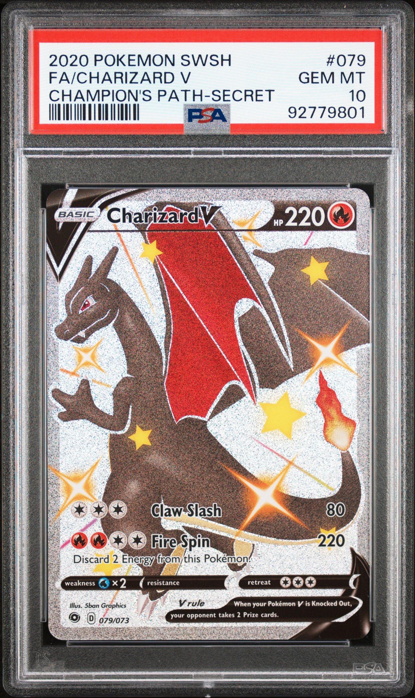 2020 Pokemon Sword & Shield Champion's Path 079 Full Art/charizard V Secret PSA 10 | GameStop