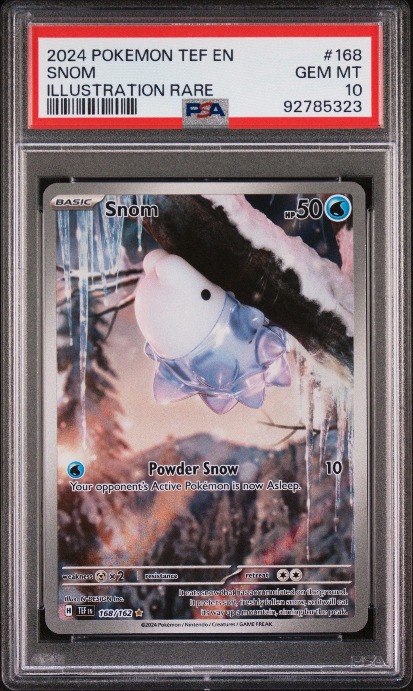 2024 Pokemon Tef En-temporal Forces 168 Snom Illustration Rare PSA 10 ...