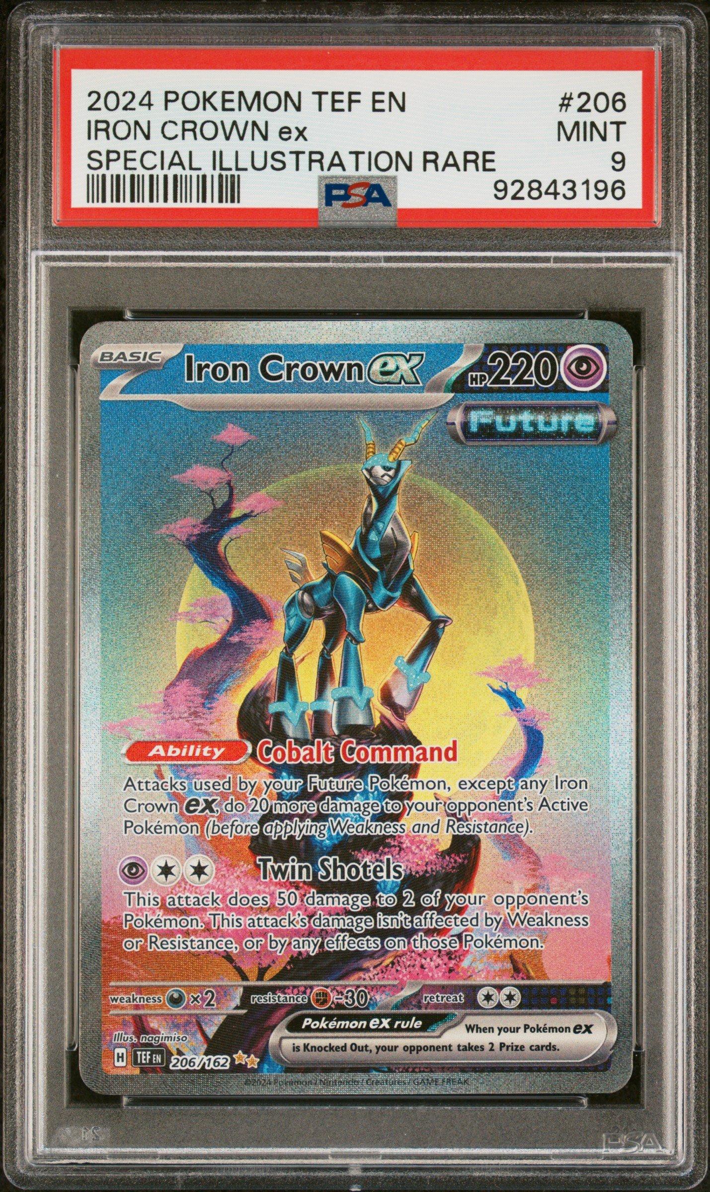 2024 Pokemon Tef En-temporal Forces 206 Iron Crown Ex PSA 9 | GameStop