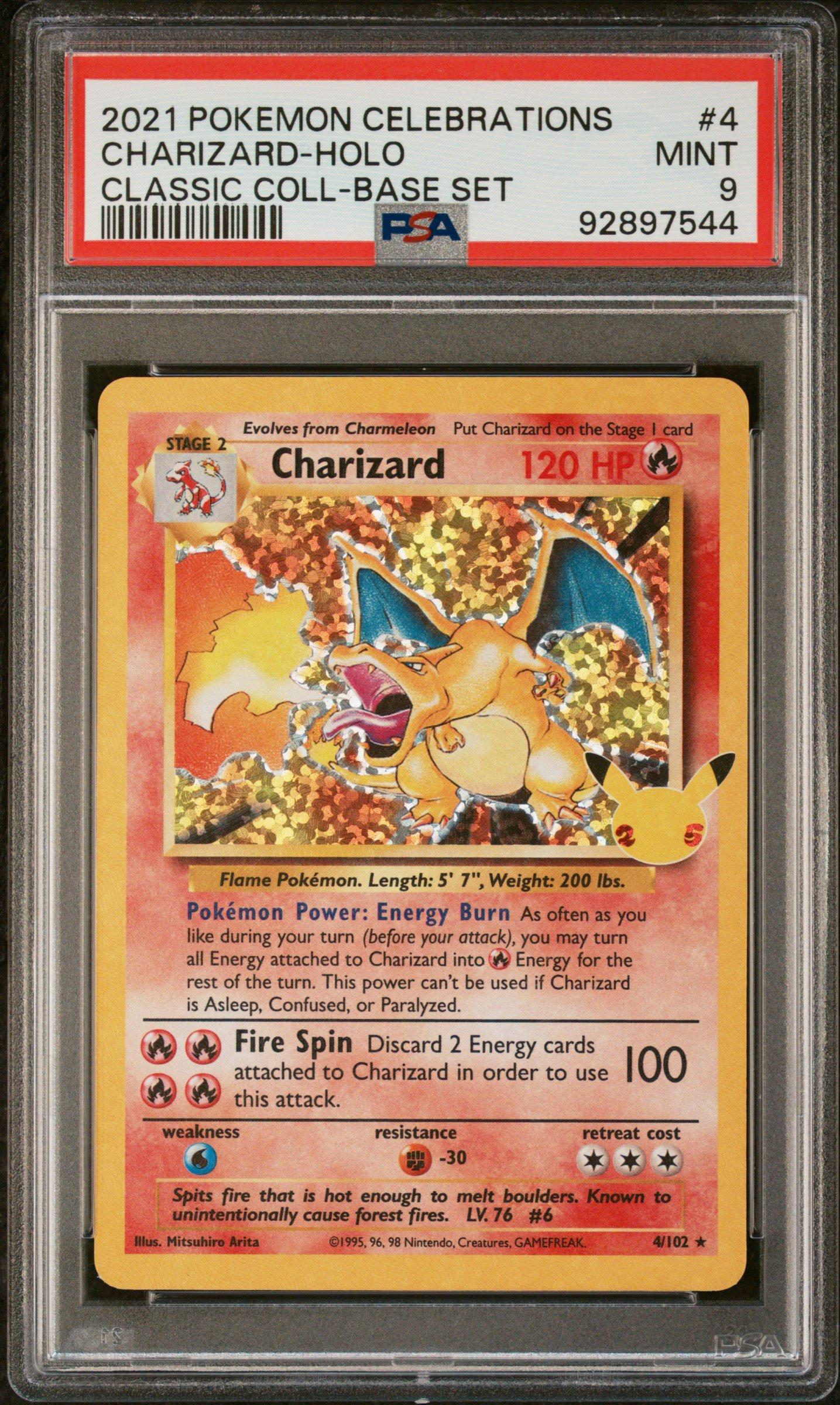 2021 Pokemon Celebrations Classic Collection 4 Charizard-holo PSA 9 ...