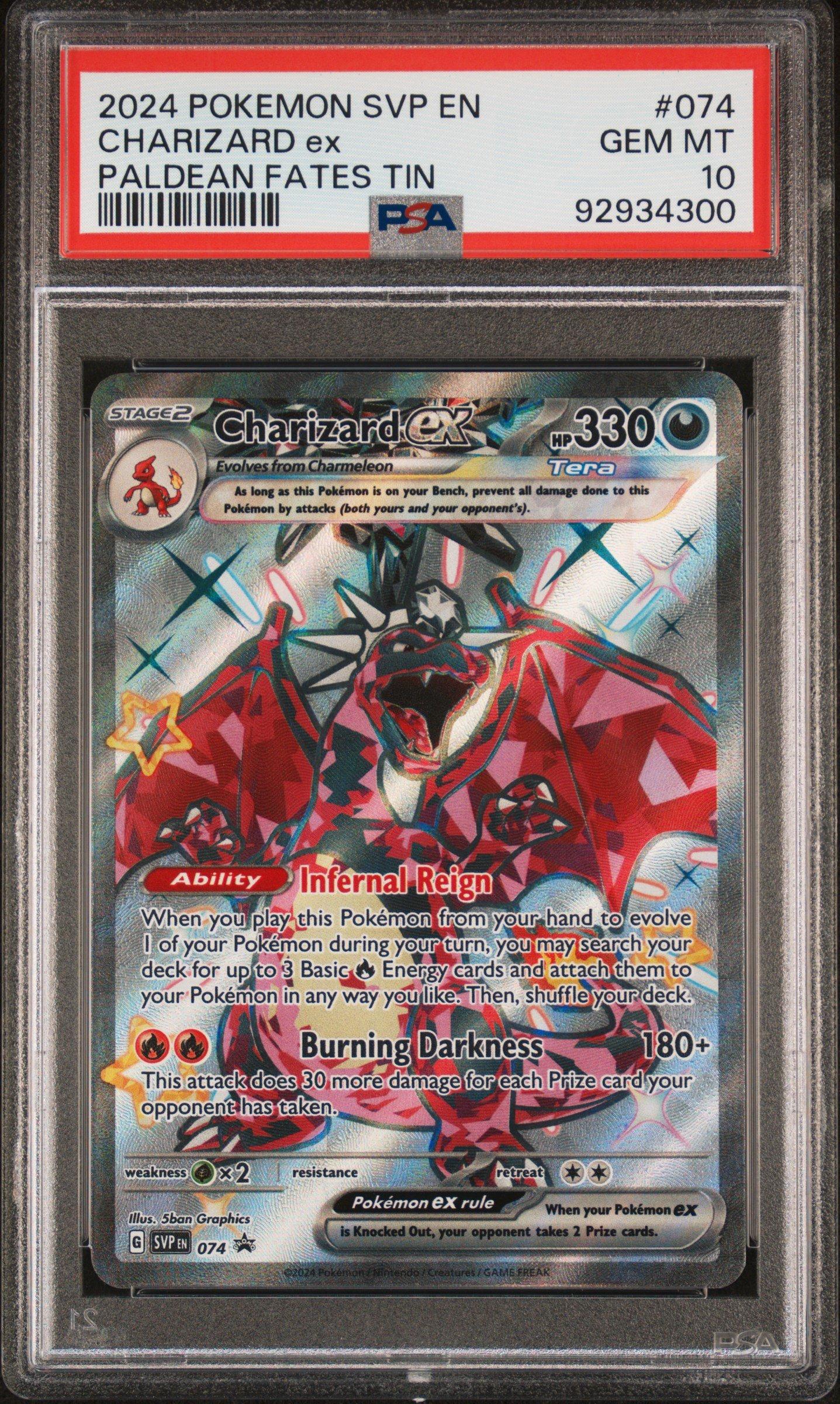 2024 Pokemon Svp En-sv Black Star Promo 074 Charizard Ex Paldean Fates ...