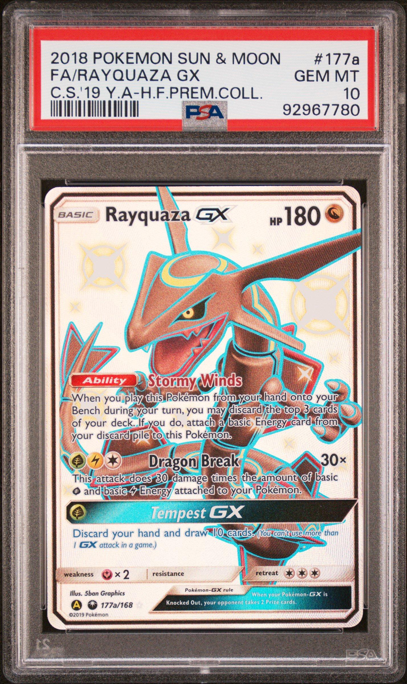 2018 Pokemon Sun & Moon Celestial Storm 177a Full Art/rayquaza Gx 2019 ...