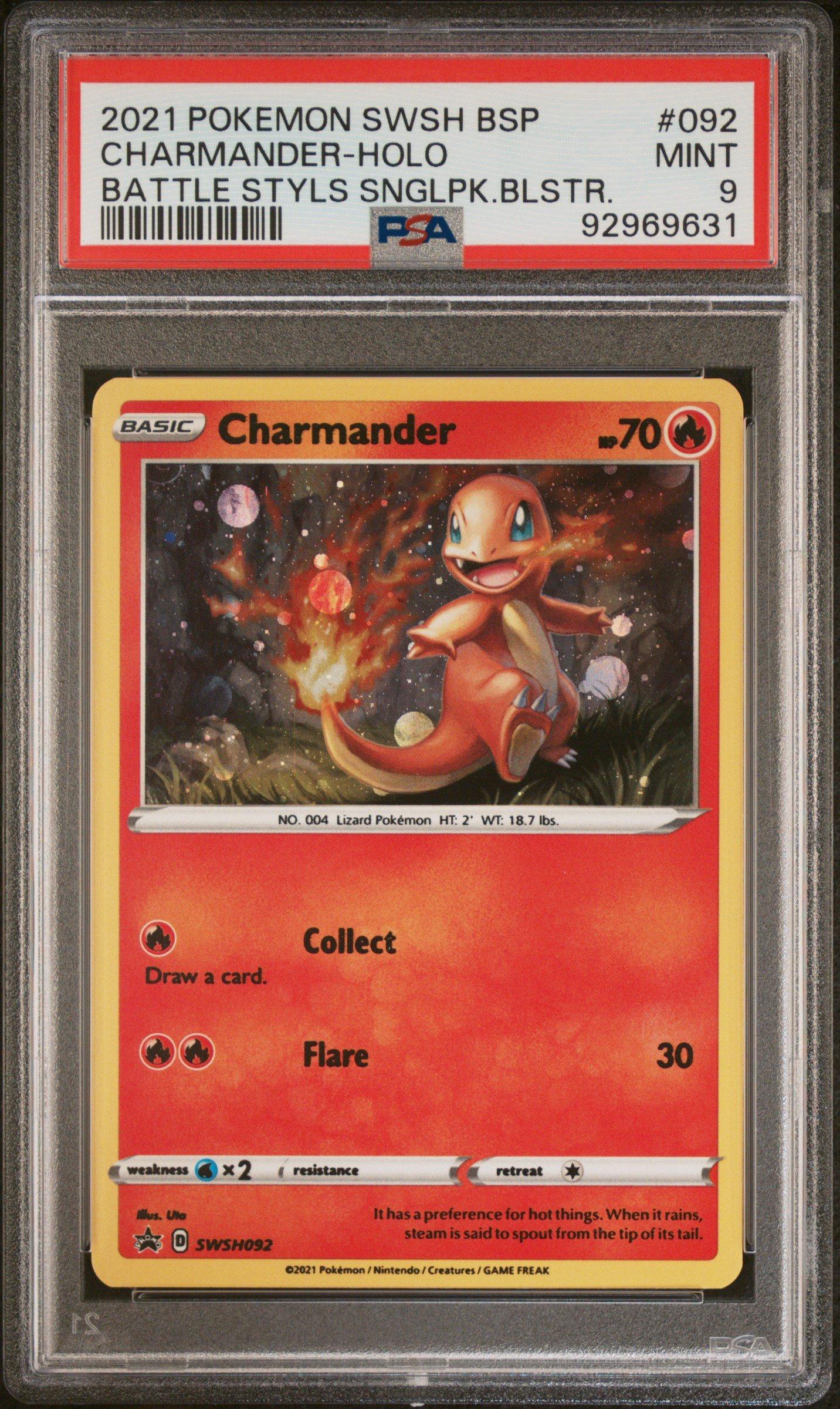 2021 Pokemon Swsh Black Star Promo 092 Charmander-holo Battle Styles ...