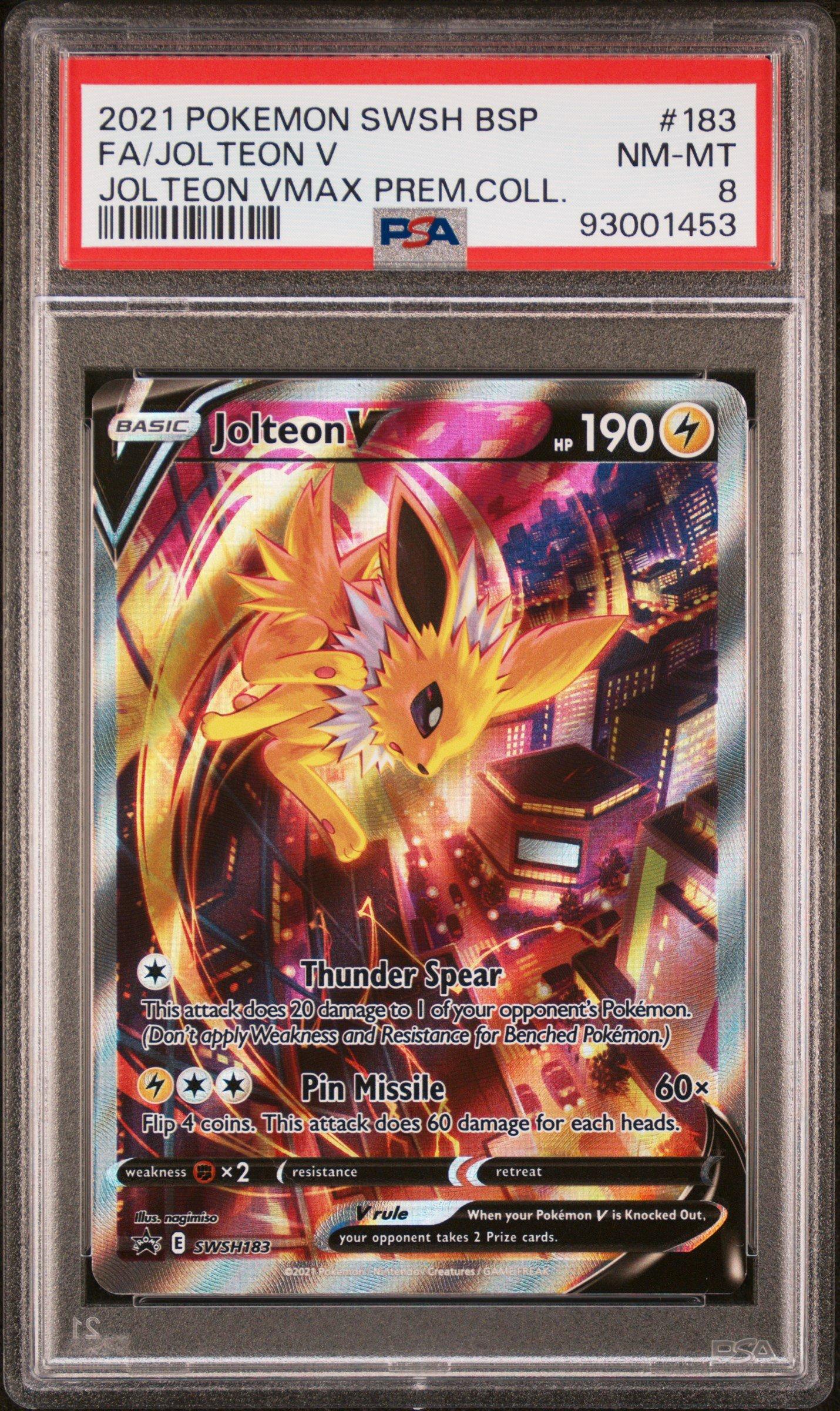 2021 Pokemon Swsh Black Star Promo 183 Full Art/jolteon V Jolteon Vmax ...