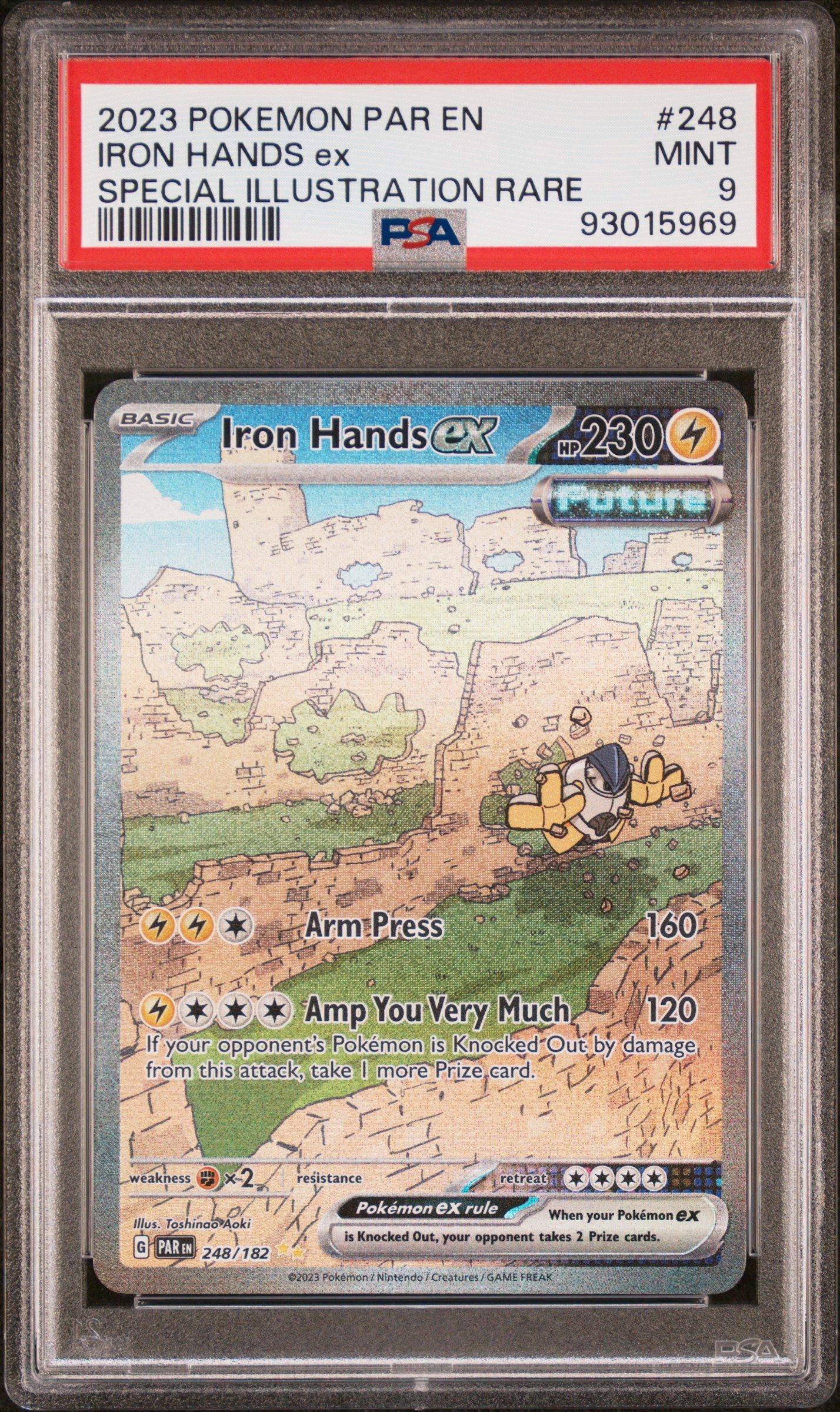 2023 Pokemon Par En-paradox Rift 248 Iron Hands Ex Special Illustration ...