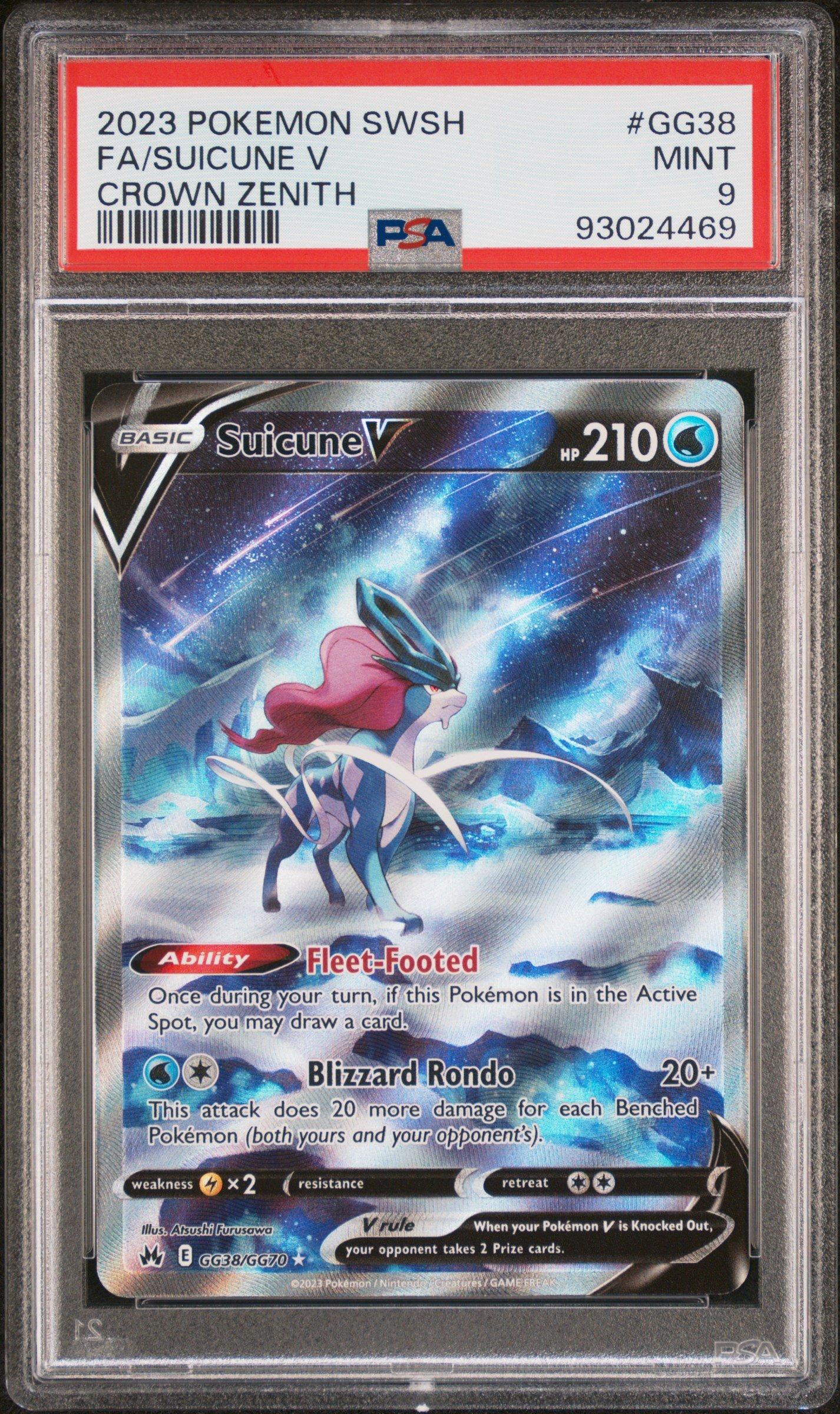 2023 Pokemon Sword And Shield Crown Zenith Gg38 Full Art/suicune V PSA ...