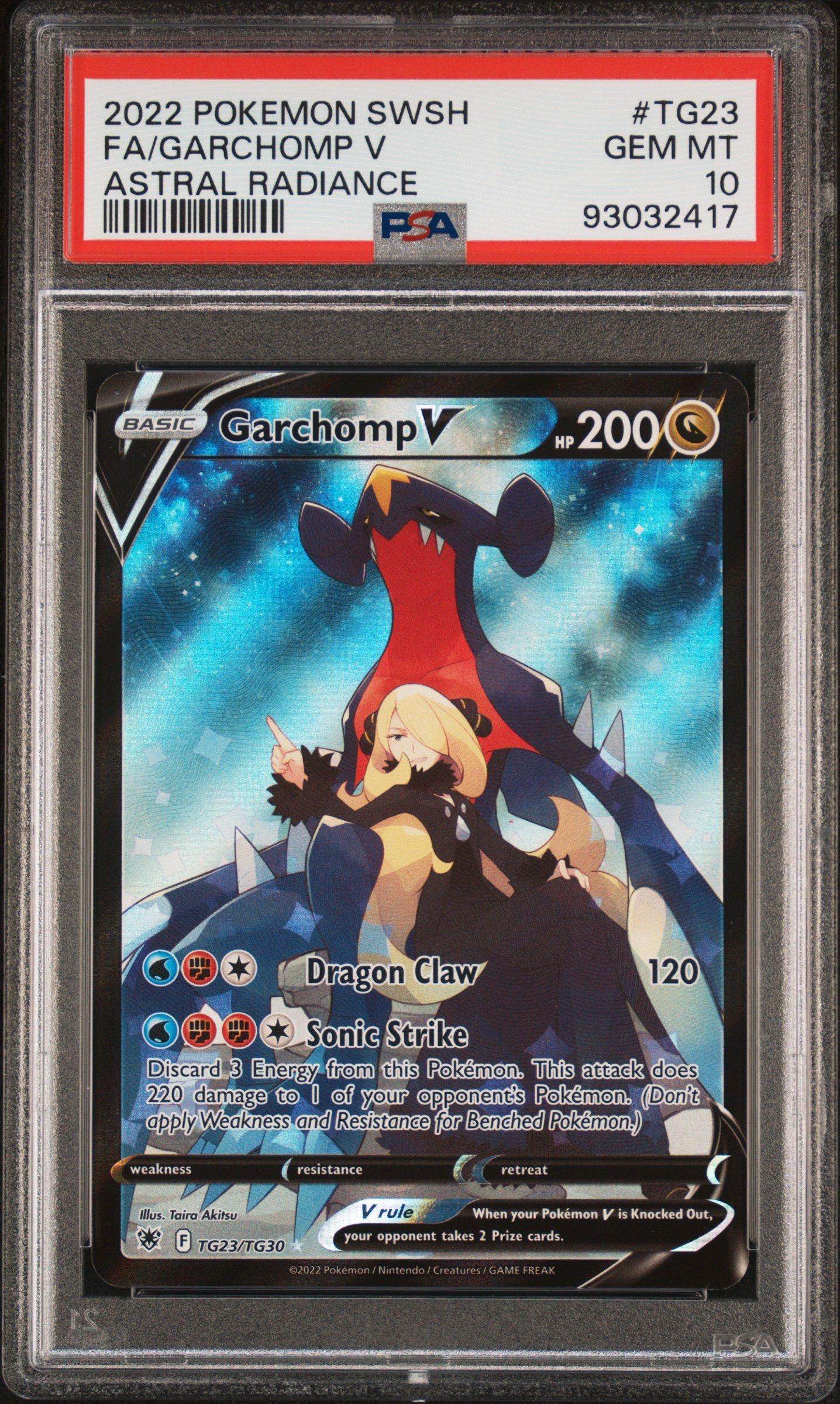 2022 Pokemon Sword & Shield Astral Radiance Tg23 Full Art/garchomp V ...