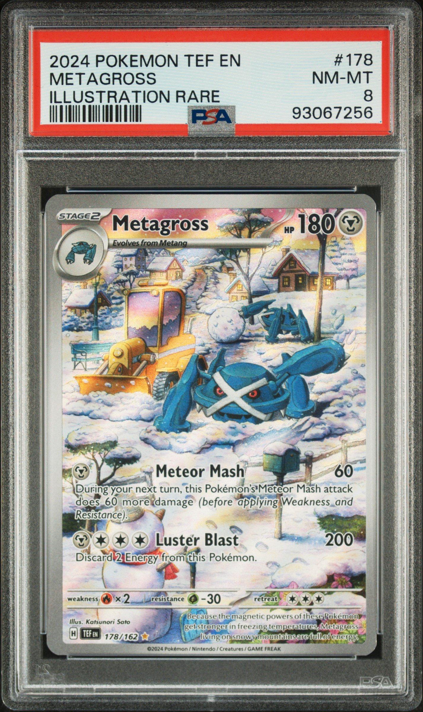 2024 Pokemon Tef En-temporal Forces 178 Metagross Illustration Rare PSA ...