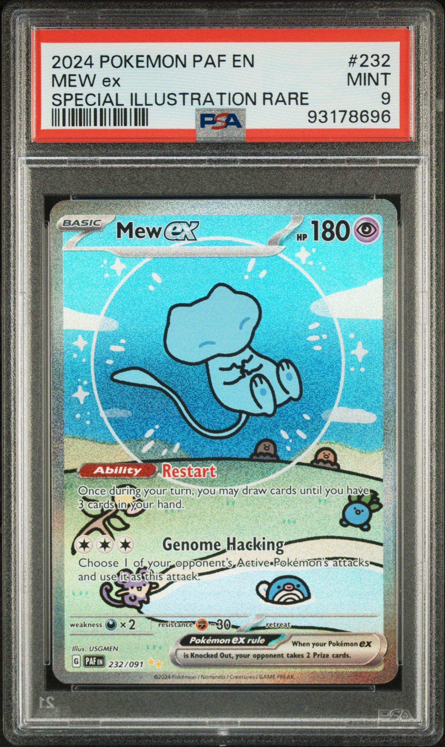 2024 Pokemon Paf En-paldean Fates 232 Mew Ex Special Illustration Rare ...