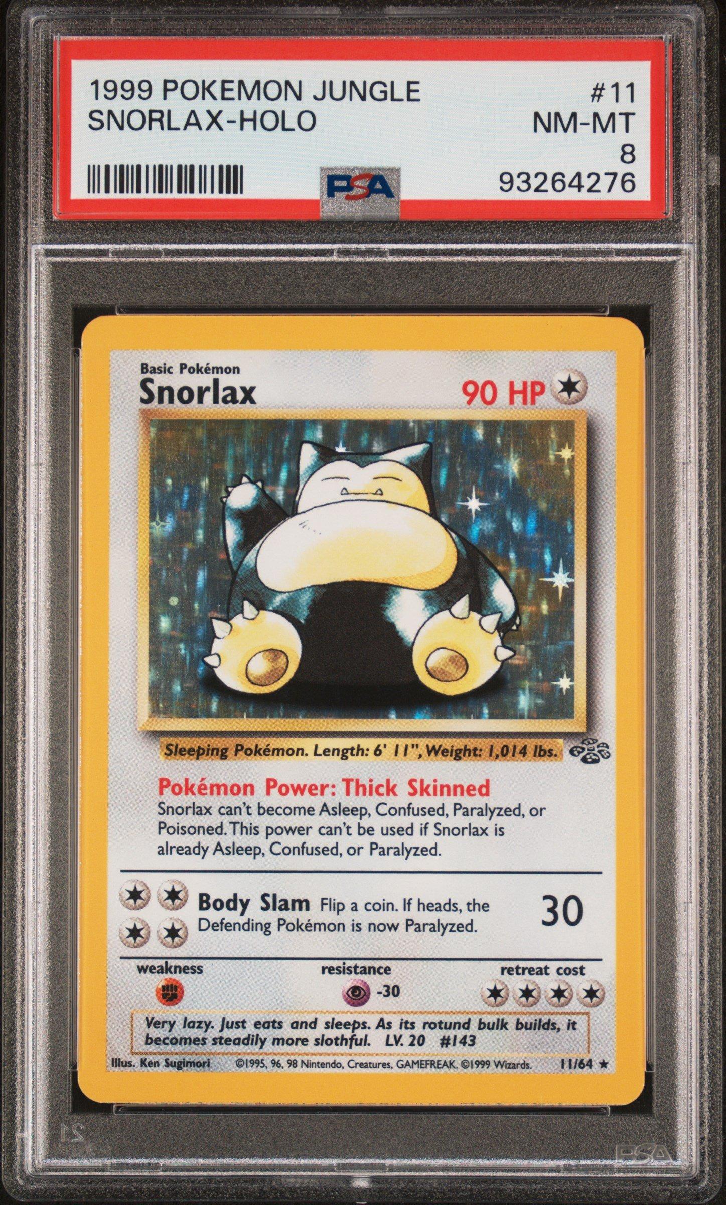 1999 Pokemon Jungle 11 Snorlax-holo PSA 8 | GameStop