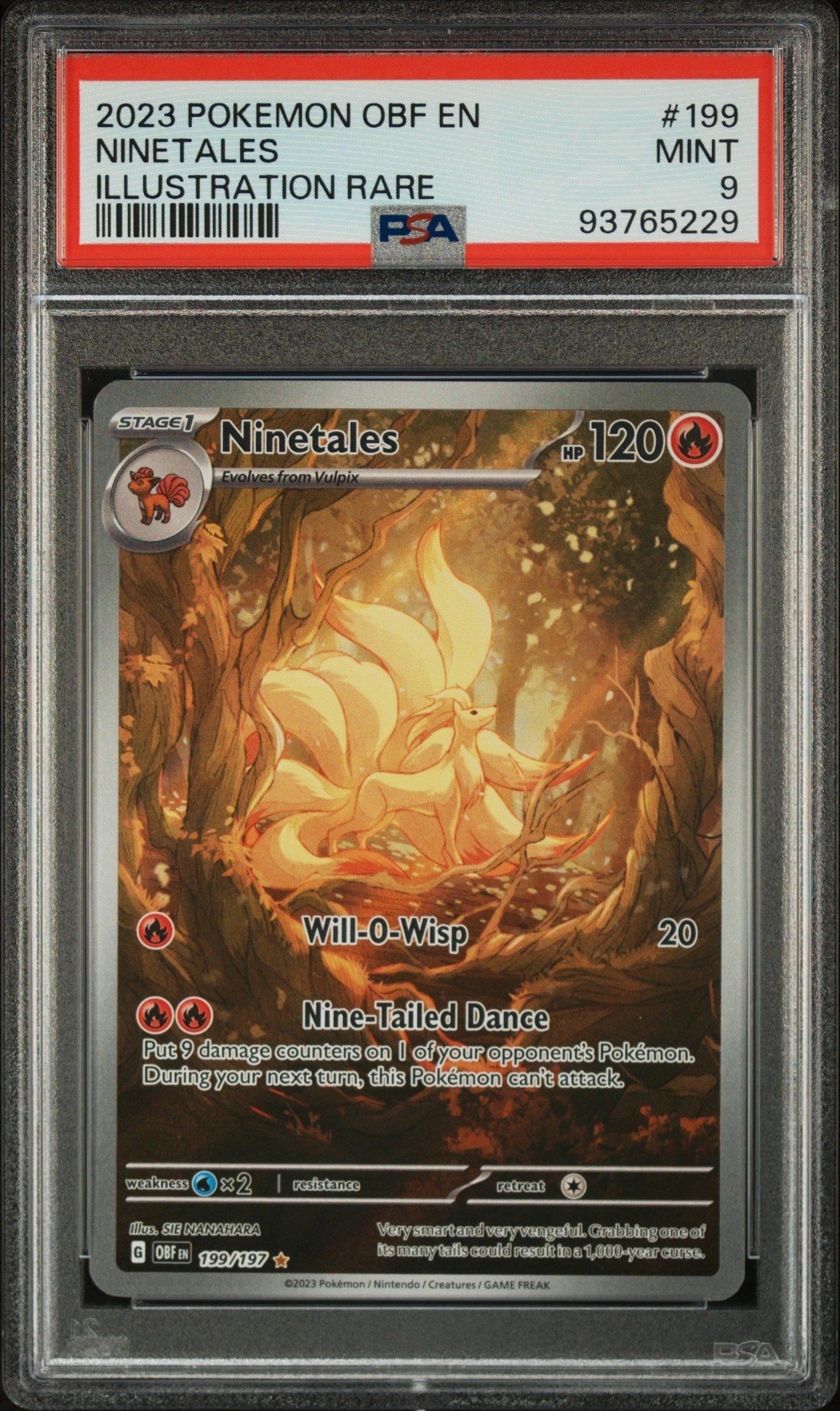 2023 Pokemon Obf En-obsidian Flames 199 Ninetales Illustration Rare PSA ...